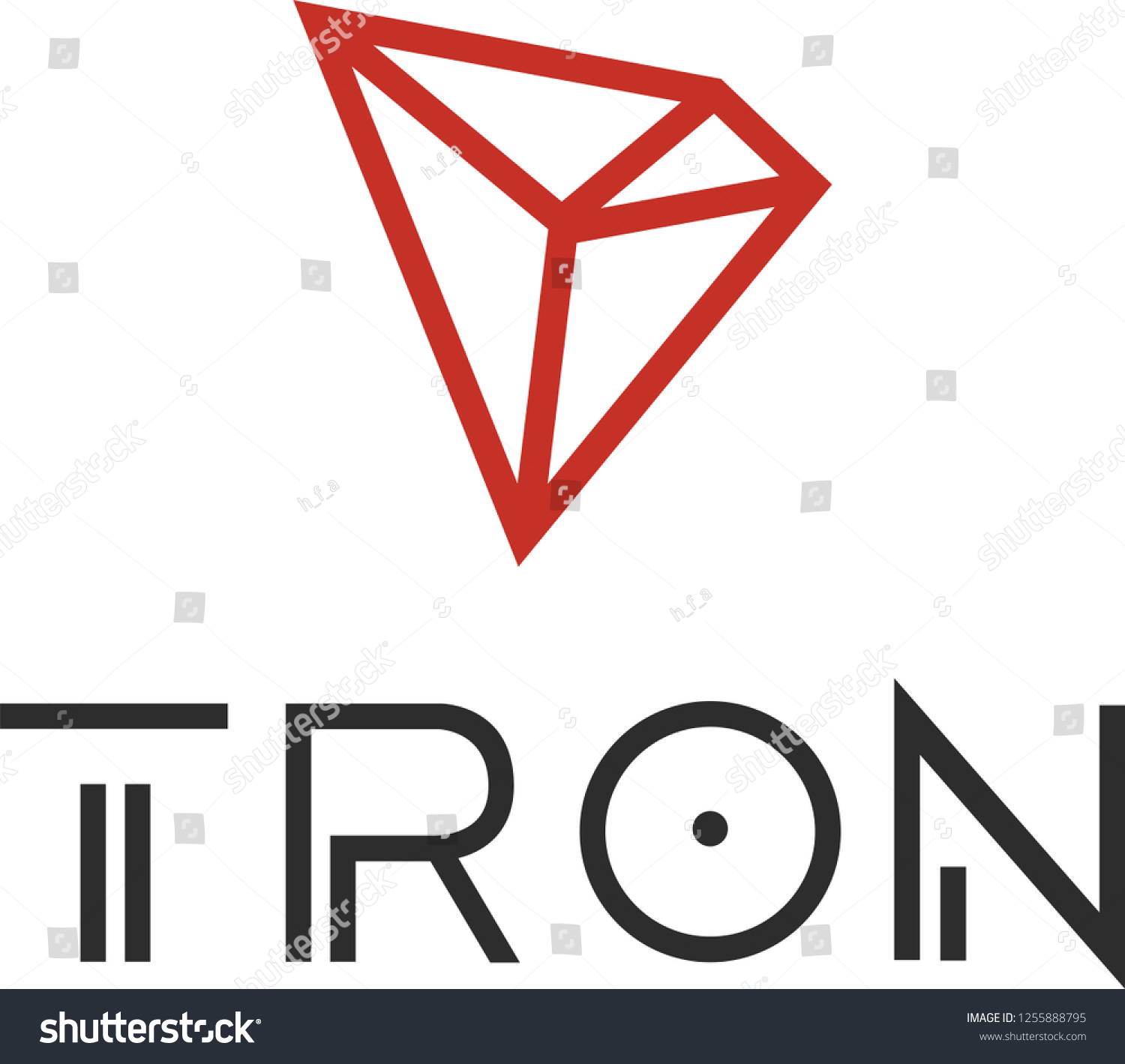 Tron Trx Cryptocurrency Network Vector Illustration Stock Vector ...
