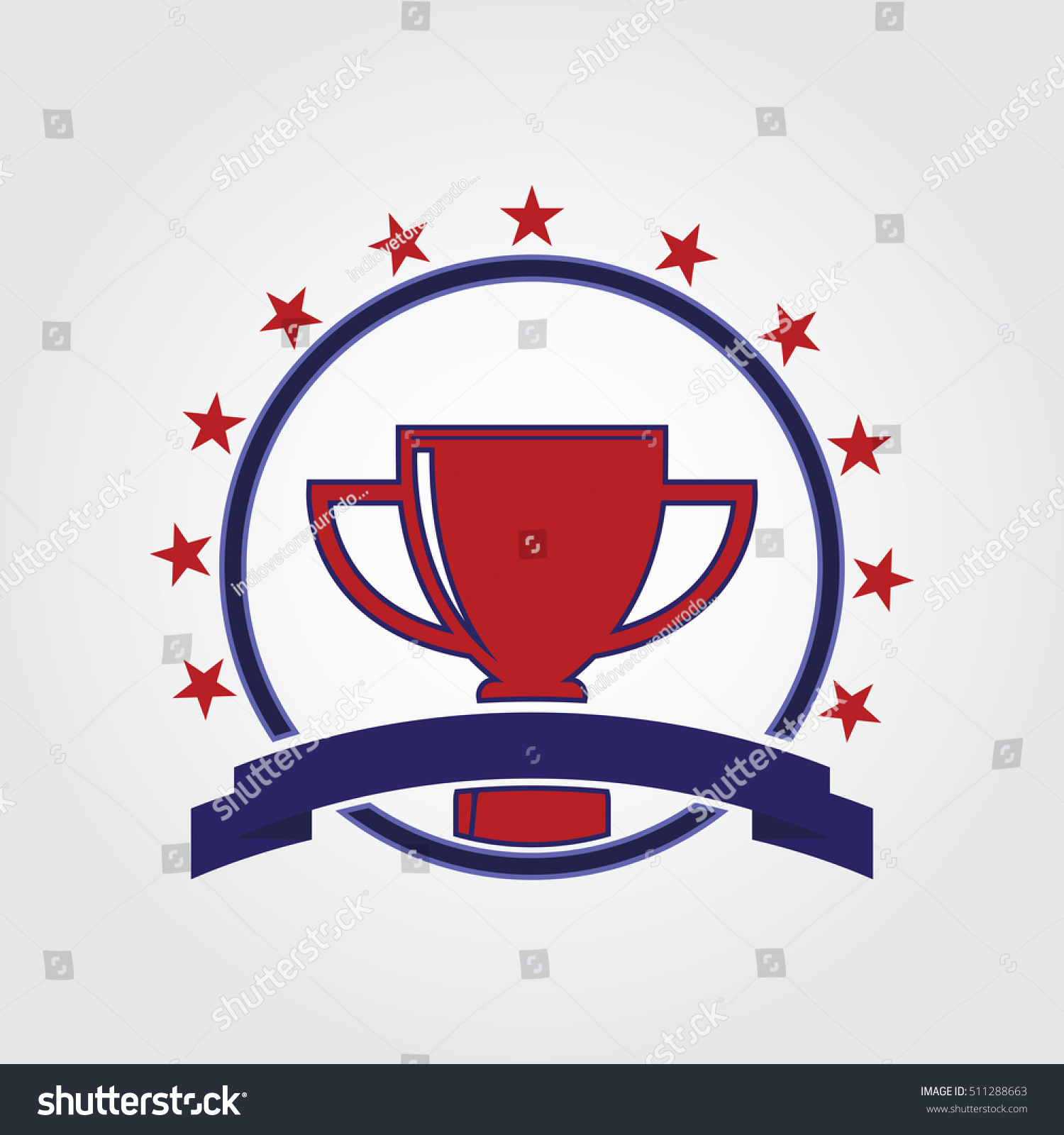Trophy Cup Logos Champions Logo Vector: vector de stock (libre de ...