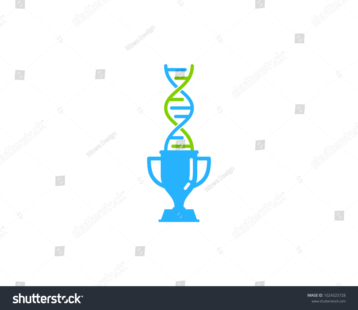 Trophy Dna Icon Logo Design Element Stock Vector (Royalty Free) 1024325728