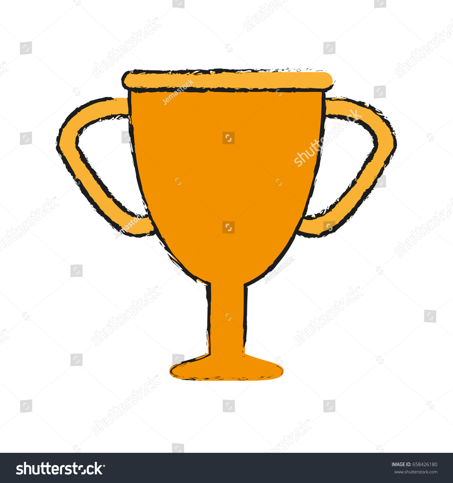 Trophy Draw Illustration Stock Vector (Royalty Free) 658426180