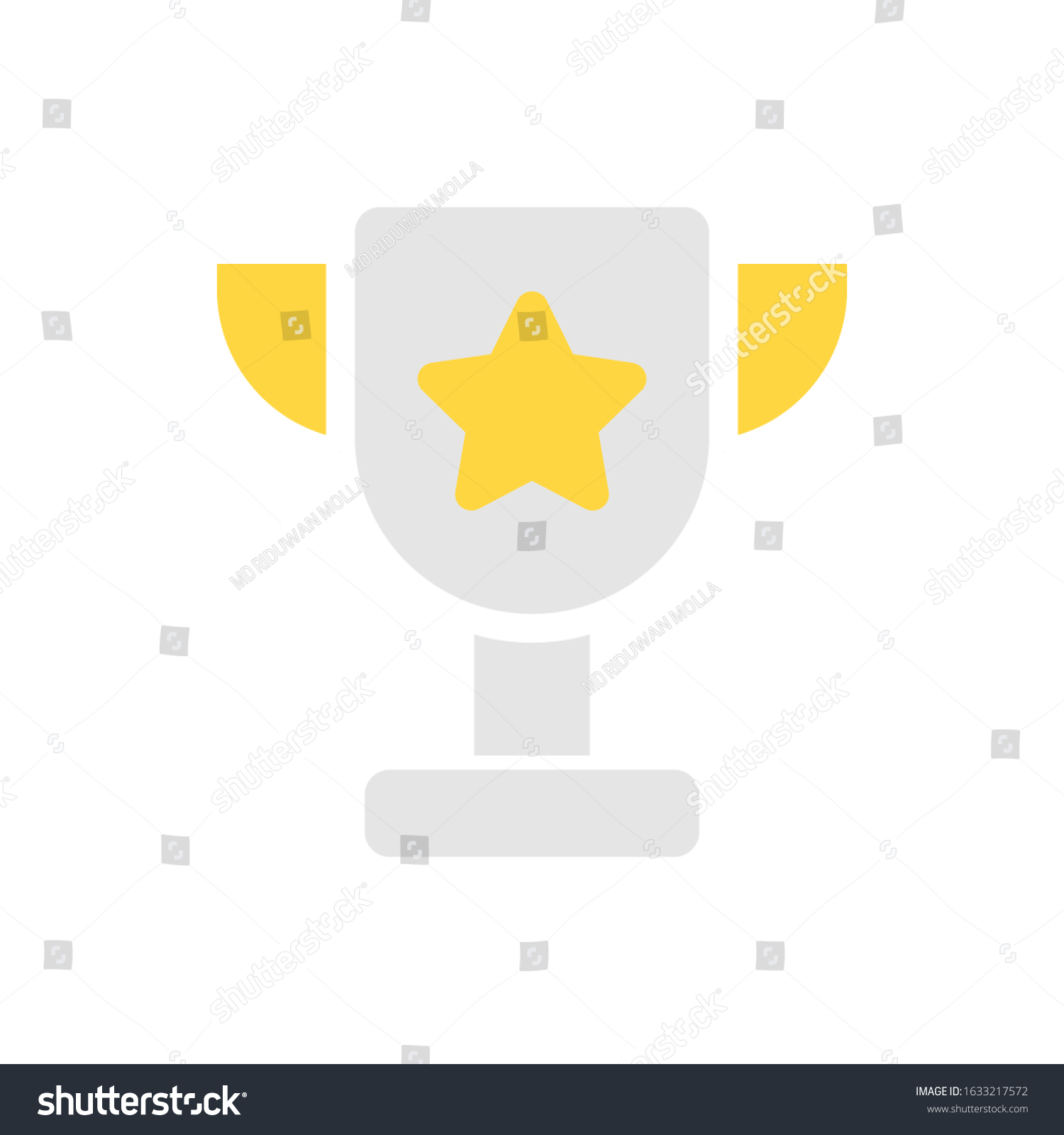 Trophy Flat Vector Icon Ui Icon Stock Vector (Royalty Free) 1633217572 ...