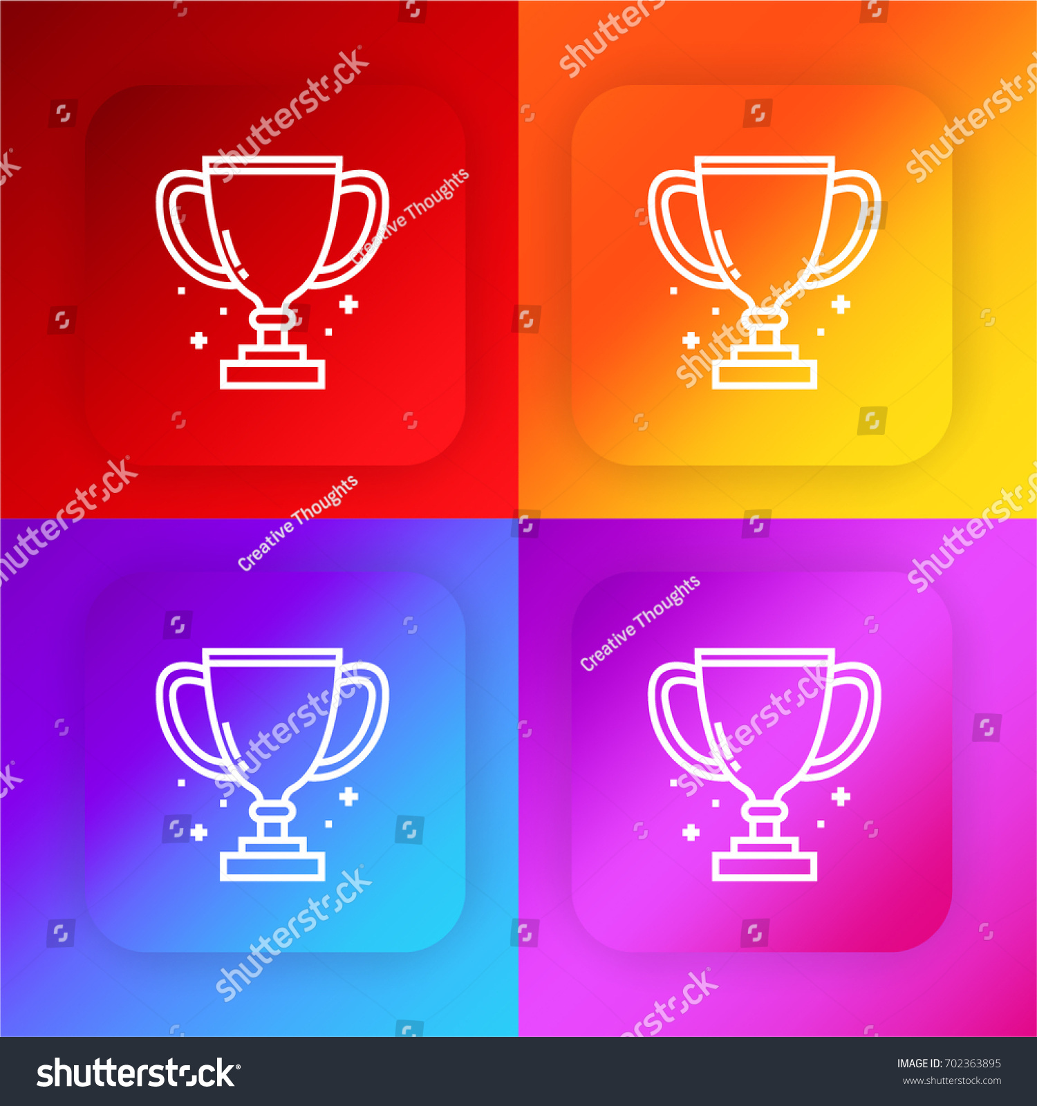 Trophy Four Color Gradient App Icon Stock Vector (Royalty Free ...