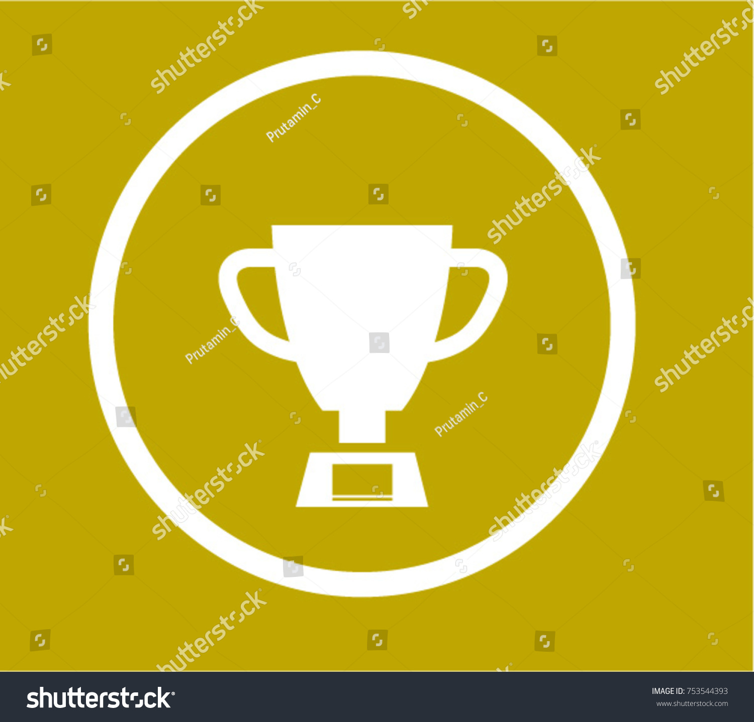 Trophy Icon Ui Design Icon Vector Stock Vector (Royalty Free) 753544393 ...