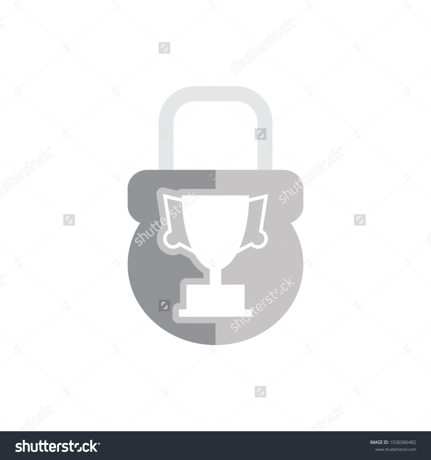 Trophy Lock Logo Icon Design Stock Vector (Royalty Free) 1036586482 ...