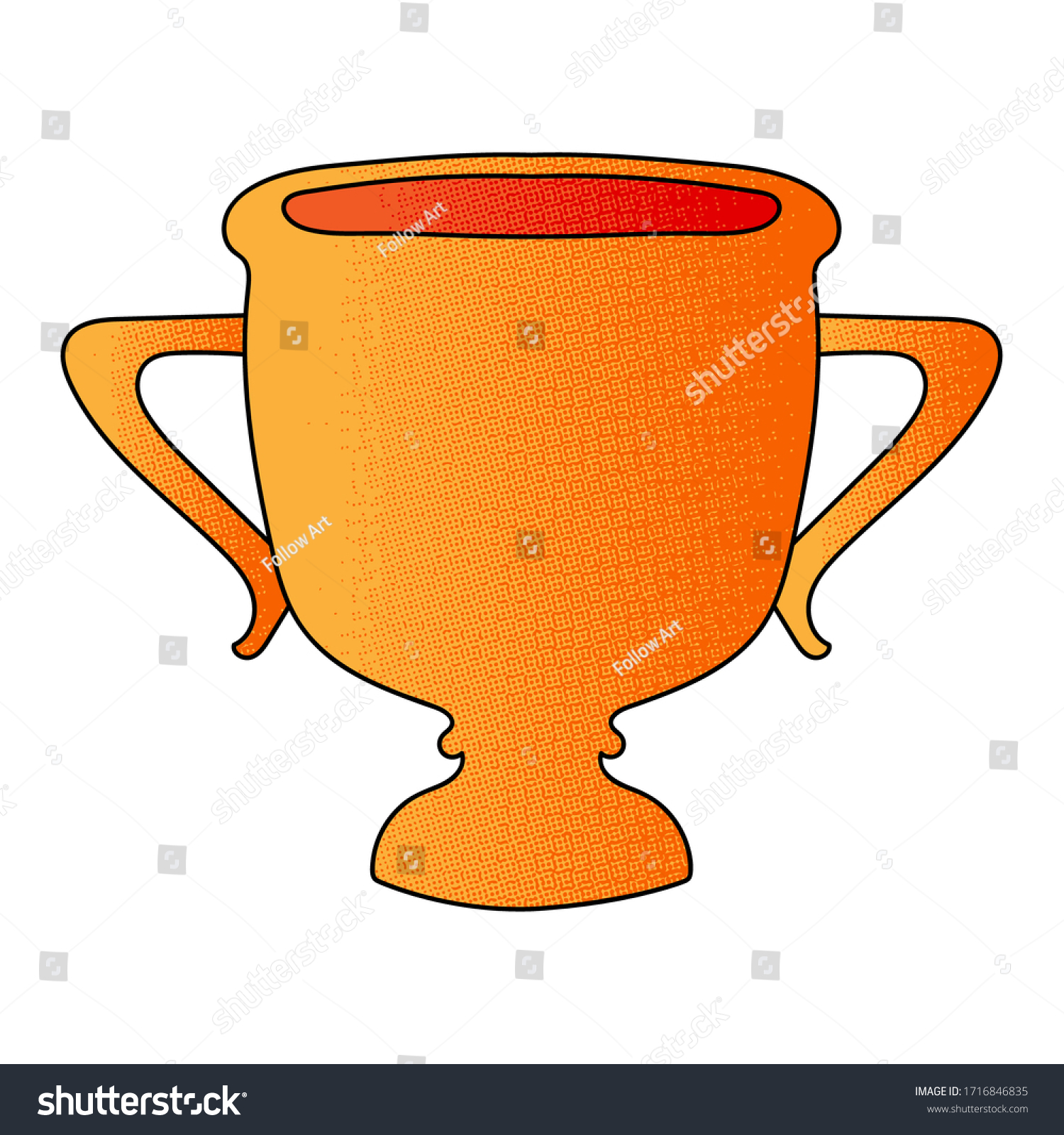 Trophy Vector Design Digital Hand Drawn Stock Vector (Royalty Free ...