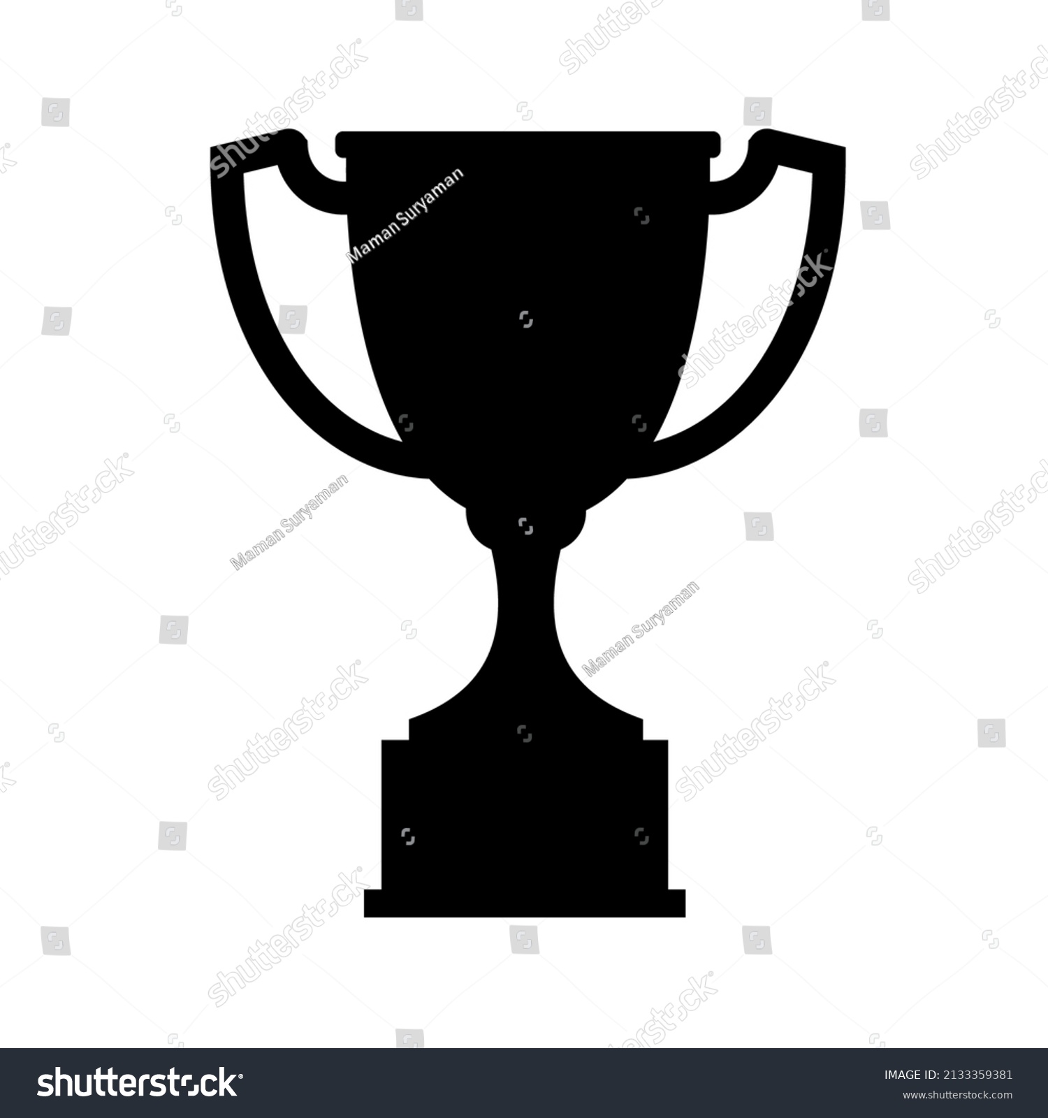 Trophy Vector Isolated On White Background Stock Vector (Royalty Free ...