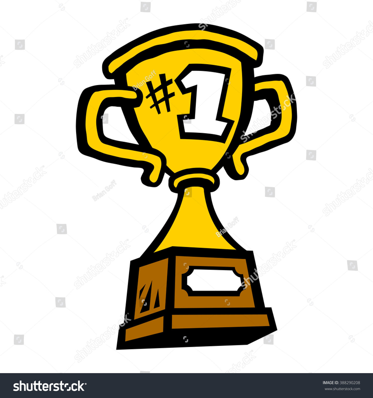 Trophy Win Championship Vector Illustration Stock Vector (Royalty Free ...