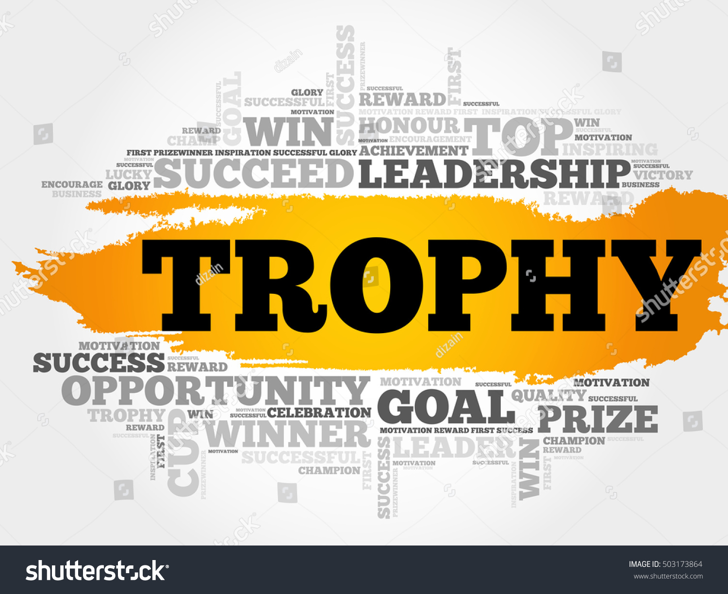 Trophy Word Cloud Collage Business Concept Stock Vector (Royalty Free ...