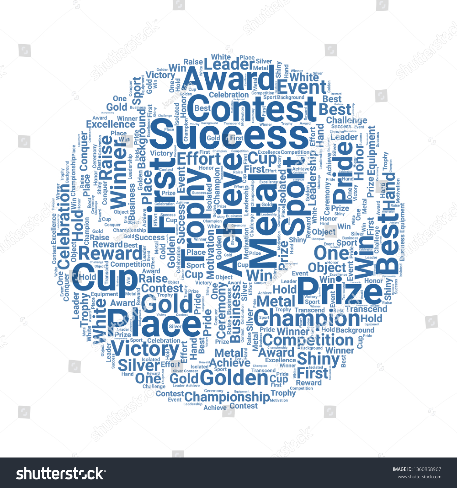 Trophy Word Cloud Tag Cloud About Stock Vector (Royalty Free ...