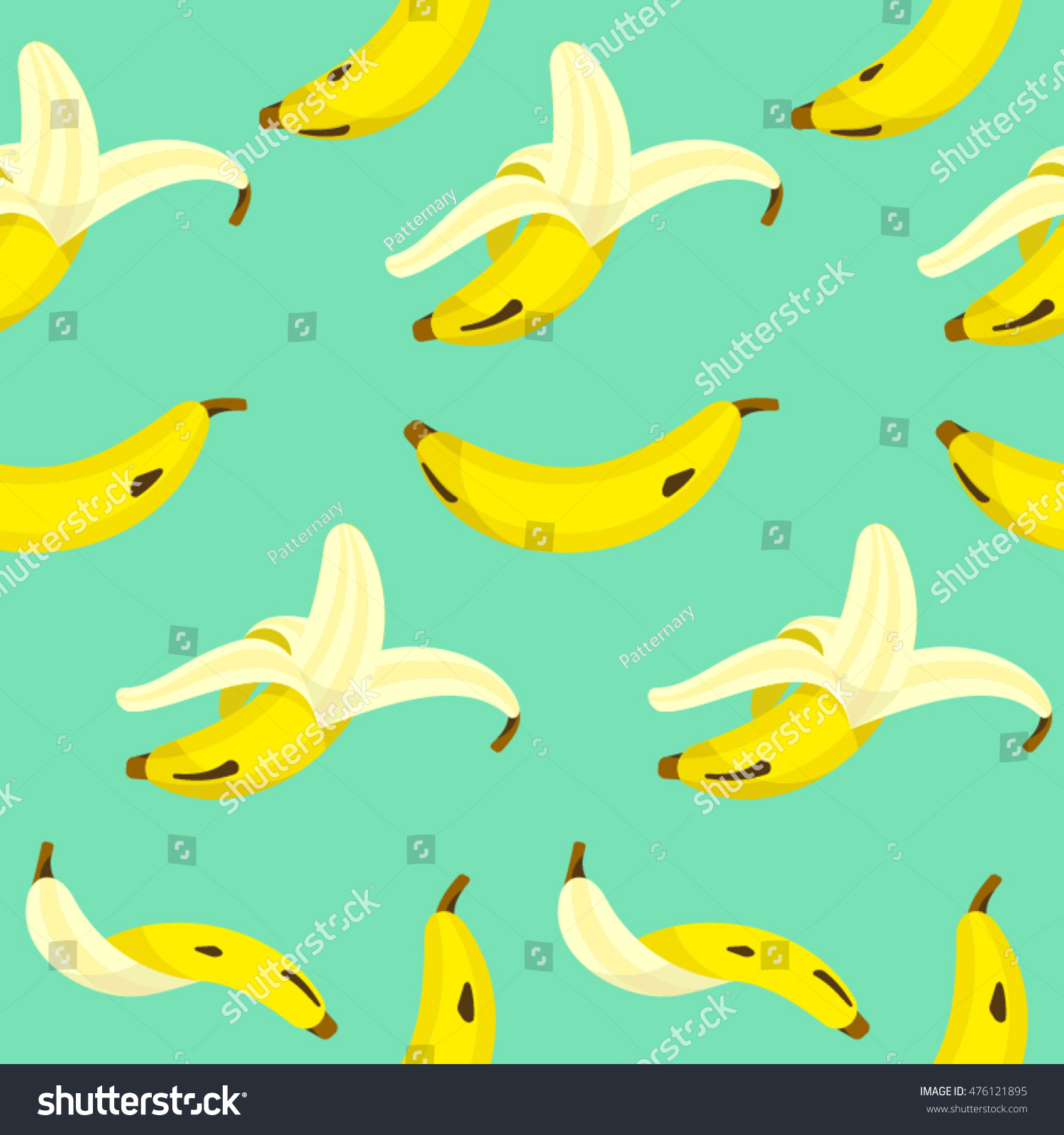 Tropical Infinity Pattern Bananas Stock Vector (Royalty Free) 476121895 ...