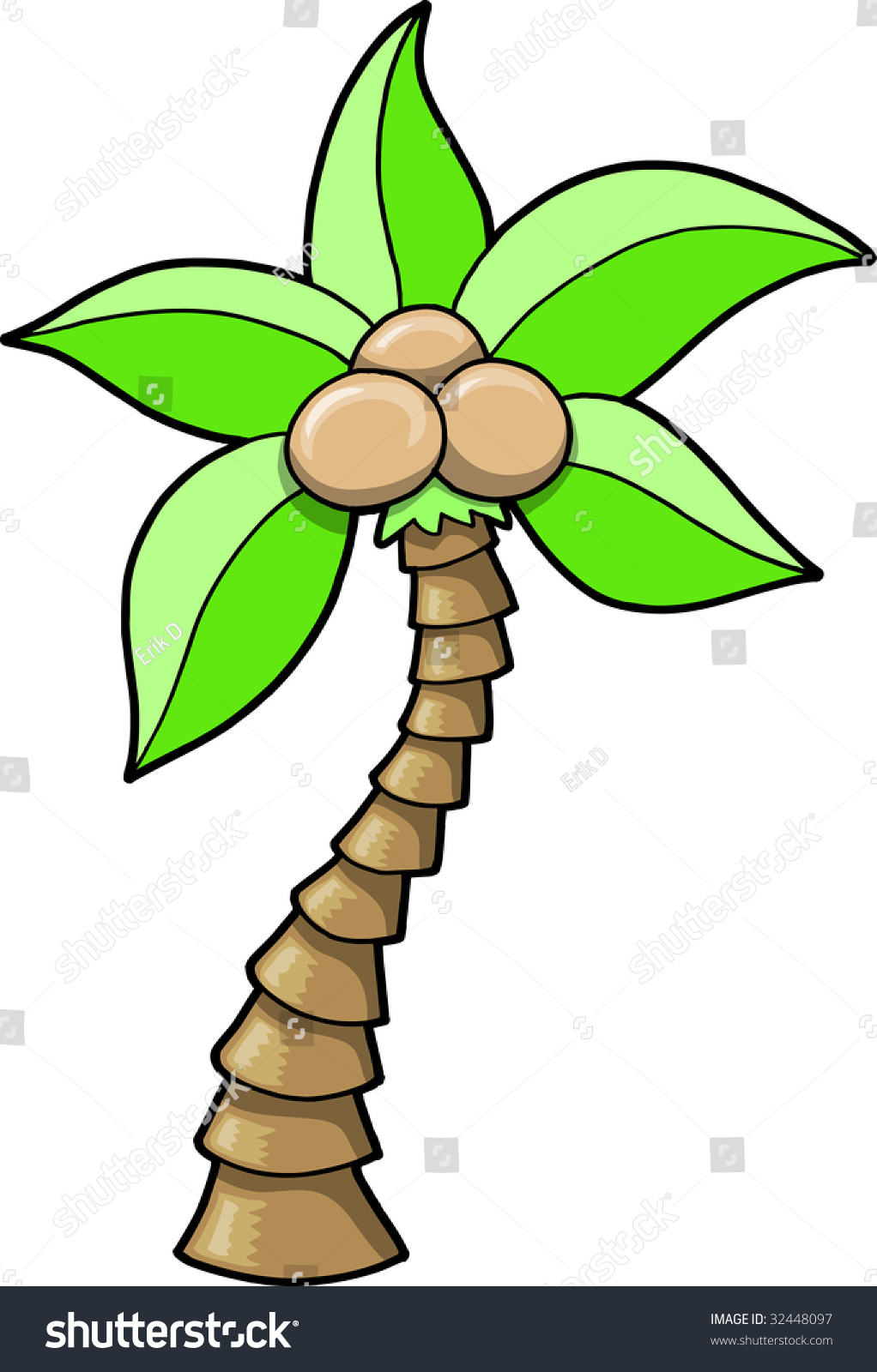 Tropical Tree Vector Illustration Stock Vector (Royalty Free) 32448097