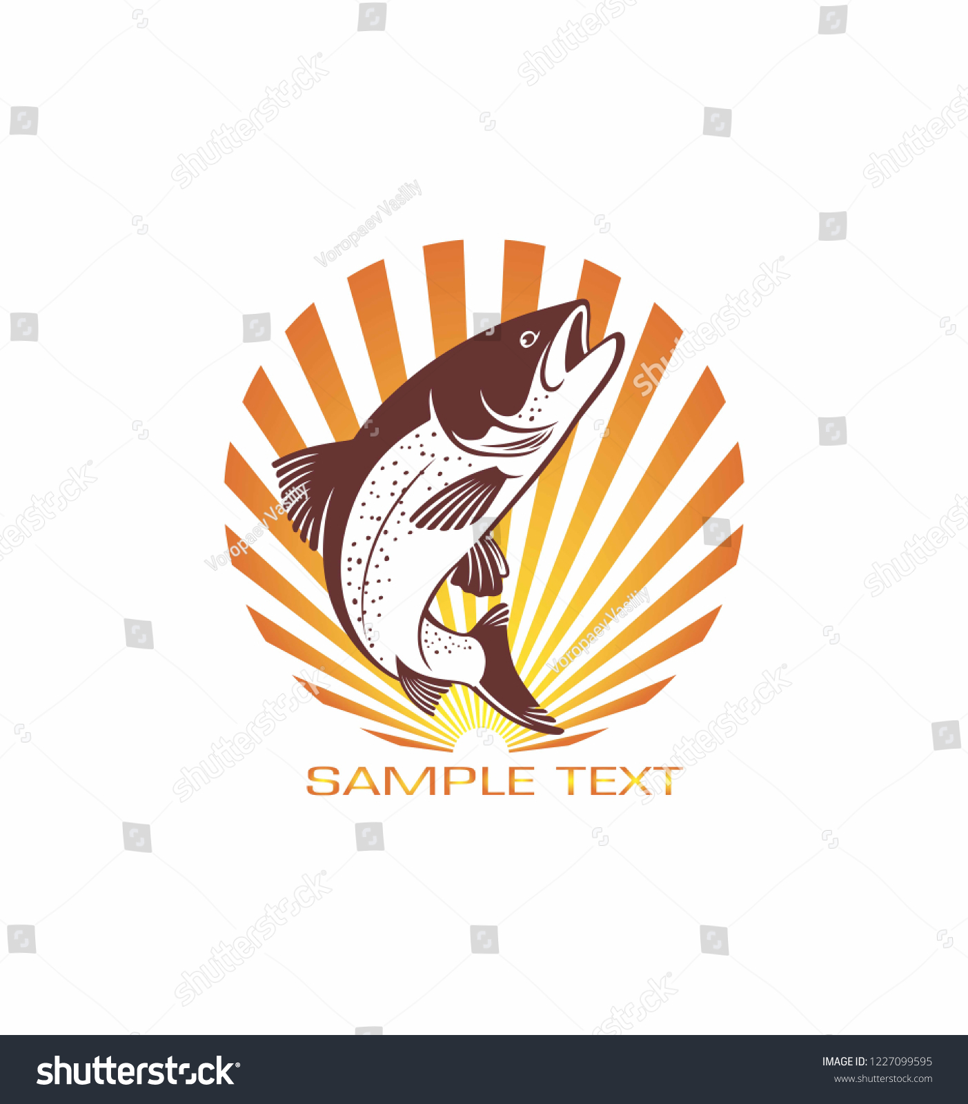 Trout Fish Icons Stock Vector (Royalty Free) 1227099595