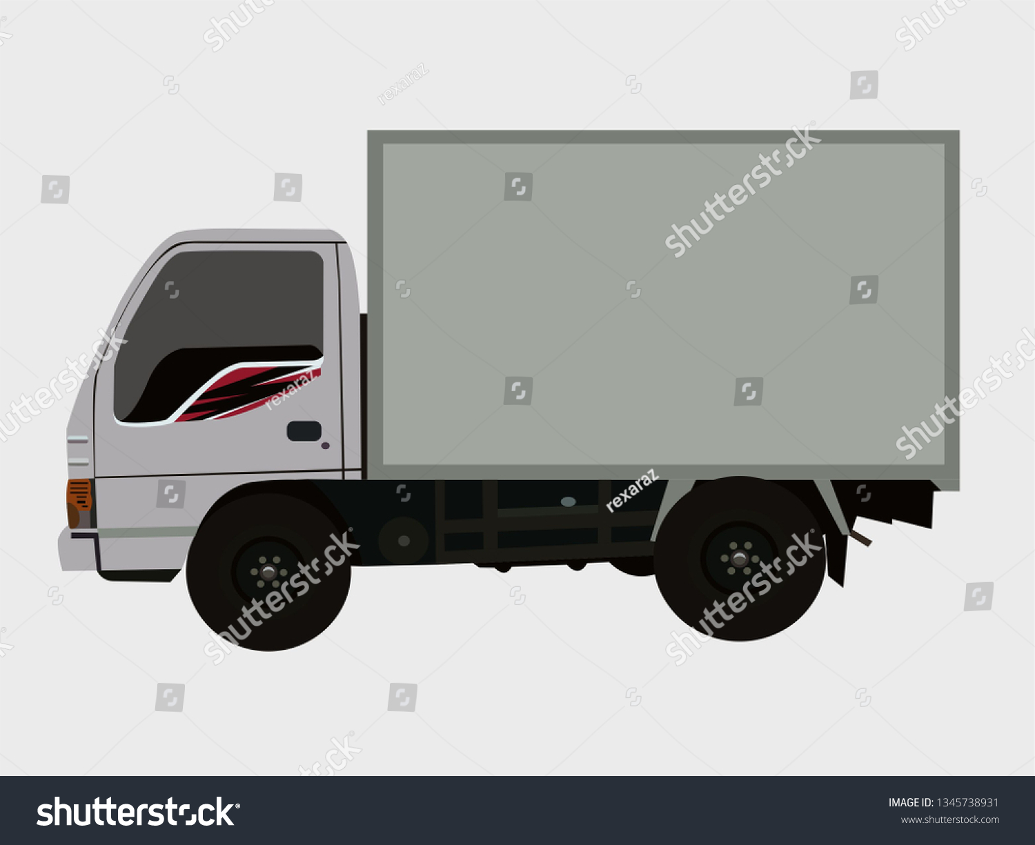 Truck Box Vector Stock Vector (Royalty Free) 1345738931 | Shutterstock