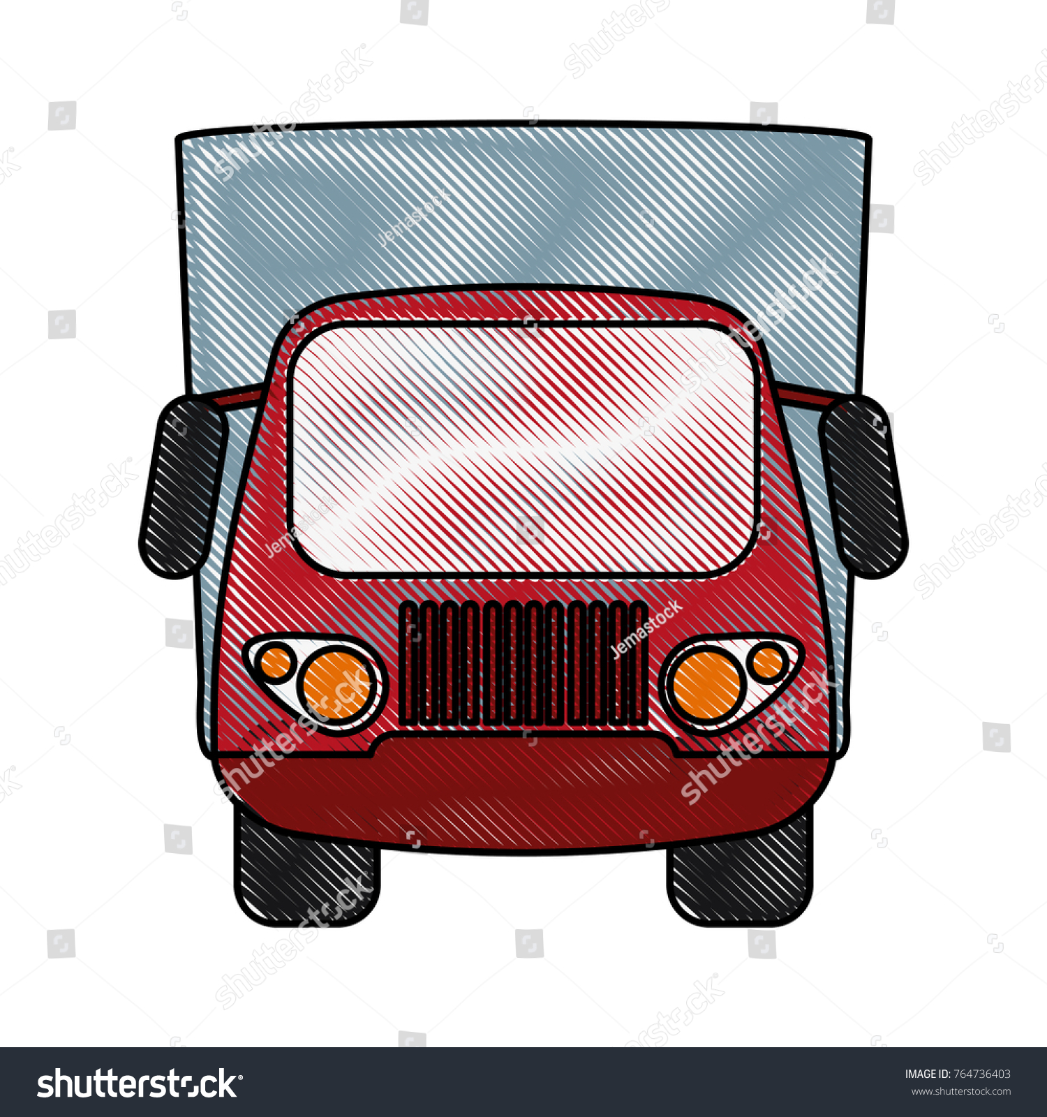 Truck Frontview Icon Image Stock Vector (Royalty Free) 764736403
