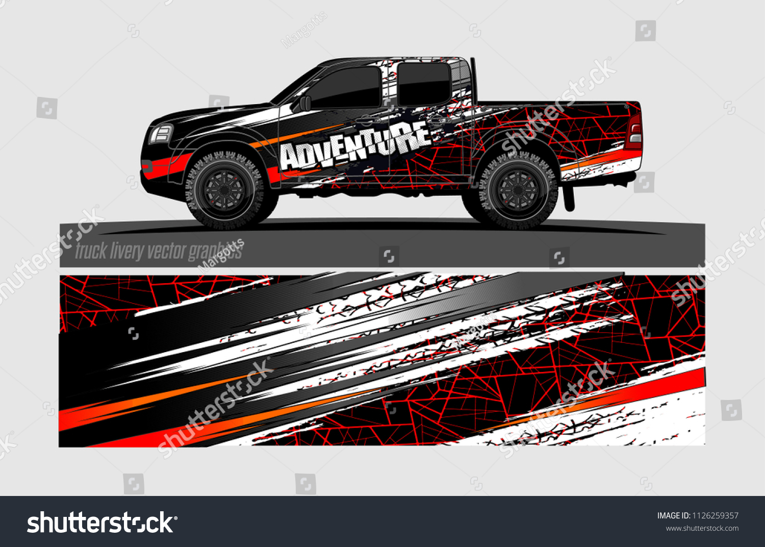 Truck Livery Design Vector Stock Vector (Royalty Free) 1126259357