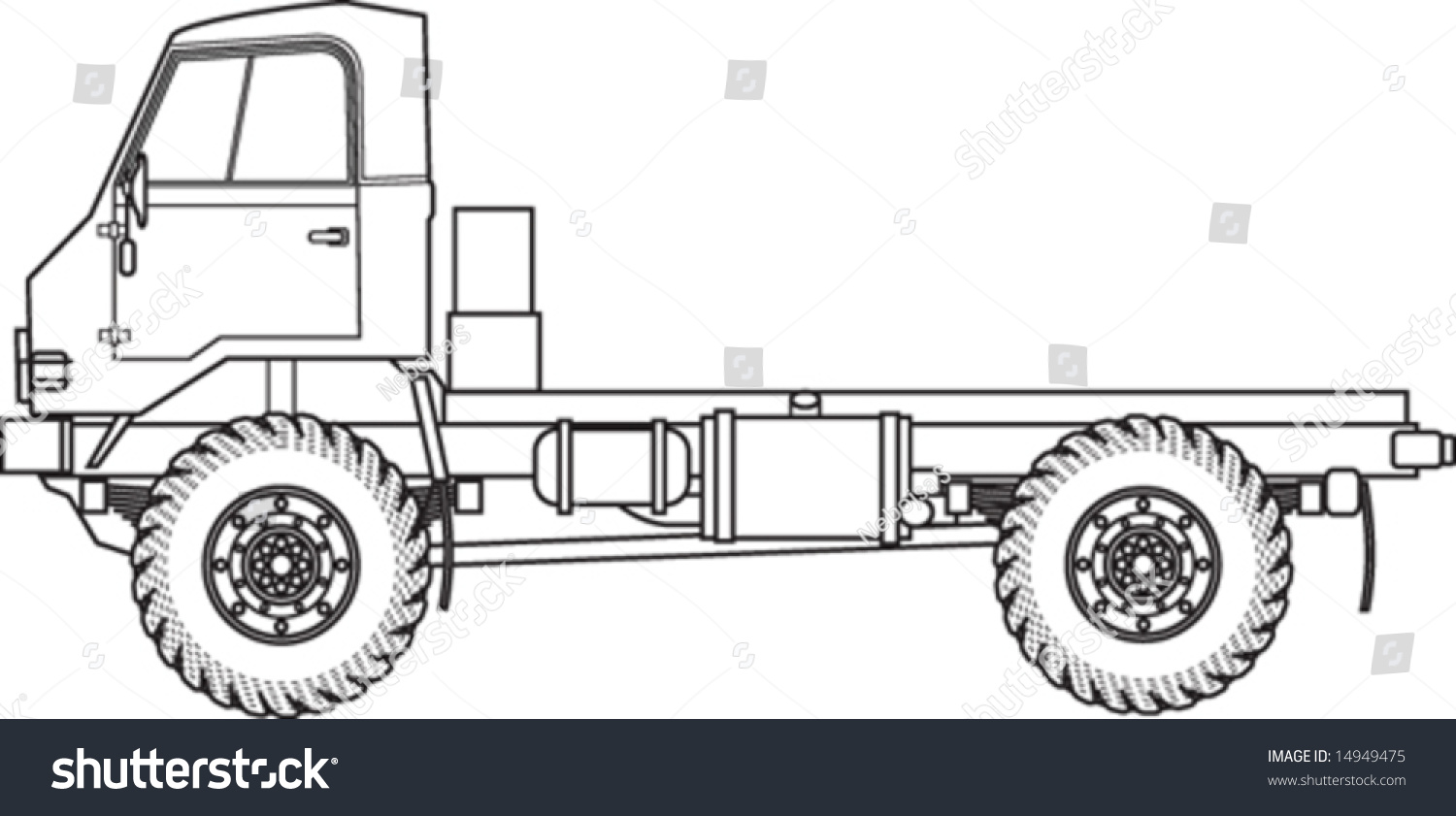 Truck Technical Drawing Vector Stock Vector 14949475 - Shutterstock