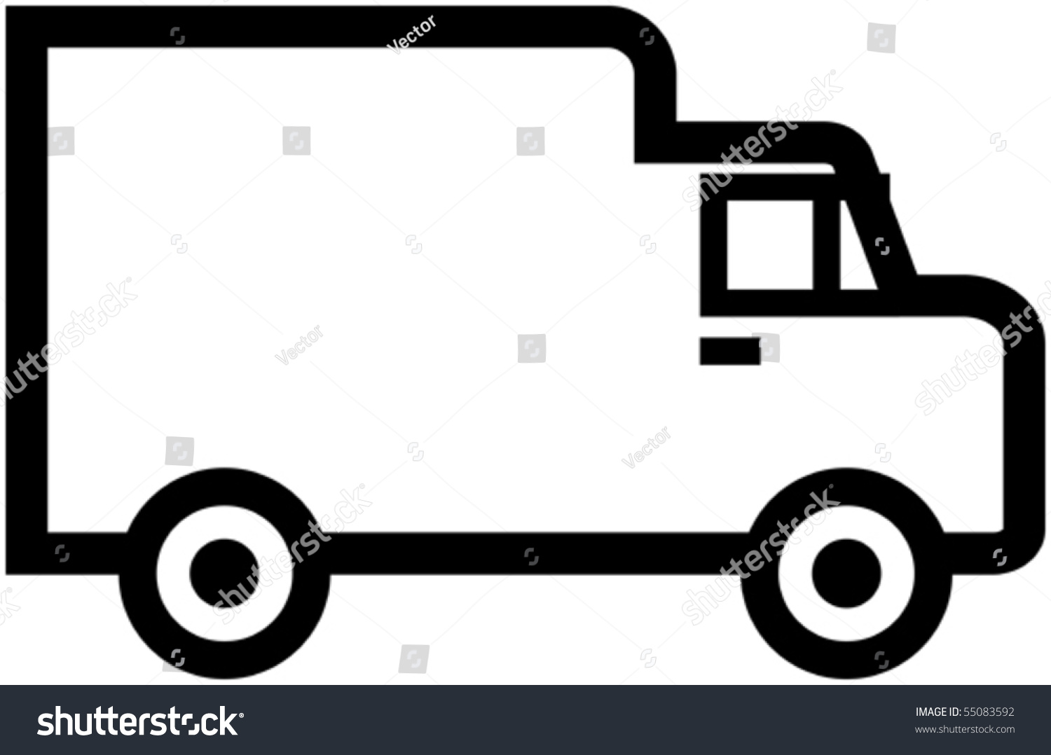 Truck Van Vector Illustration Stock Vector (Royalty Free) 55083592