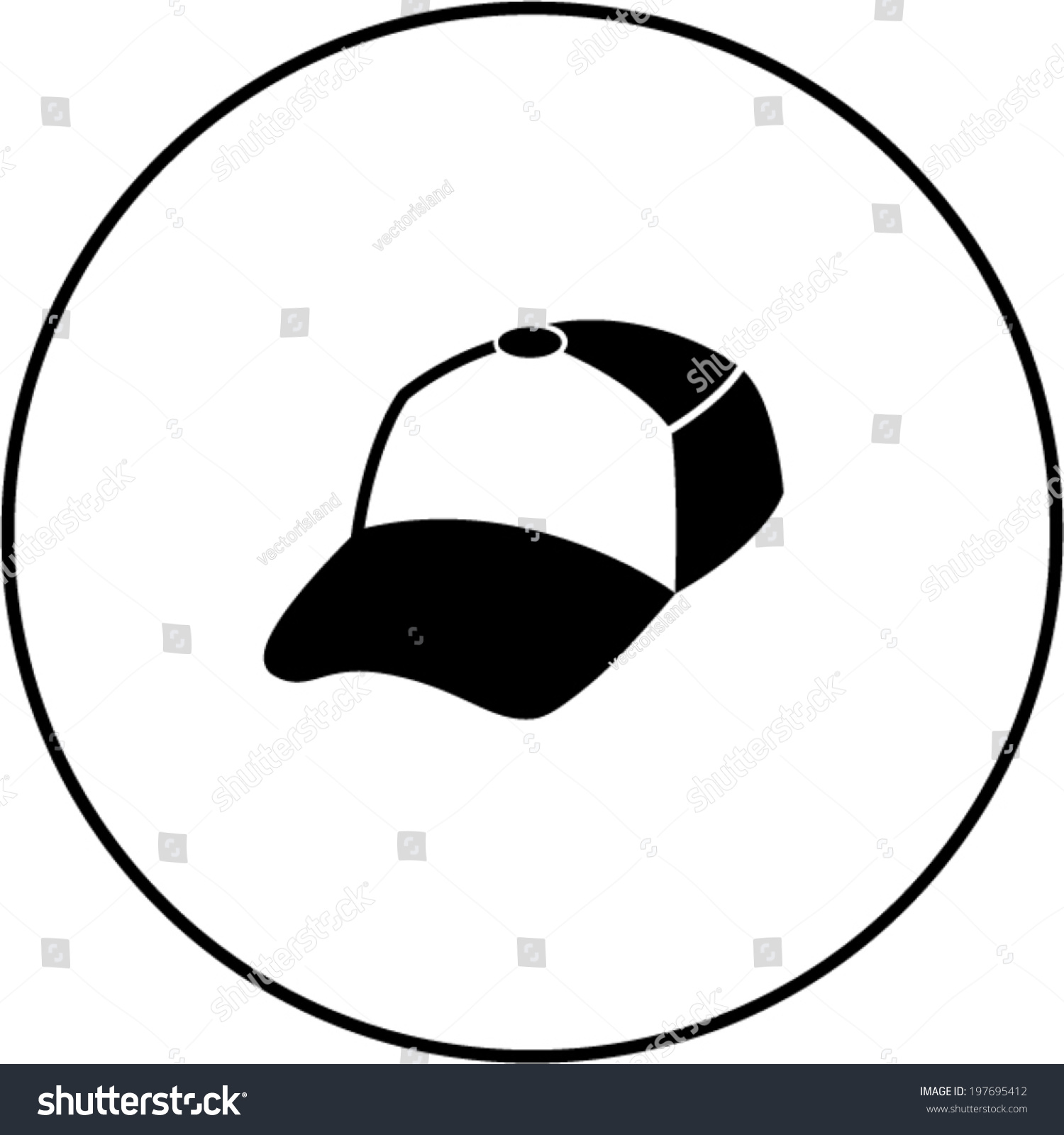 Trucker Cap Symbol Stock Vector (Royalty Free) 197695412