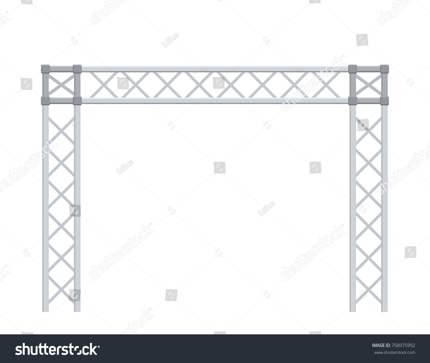 Truss Construction Isolated On White Background Stock Vector (Royalty ... Truss Construction Isolated On White Background Stock Vector (Royalty ...