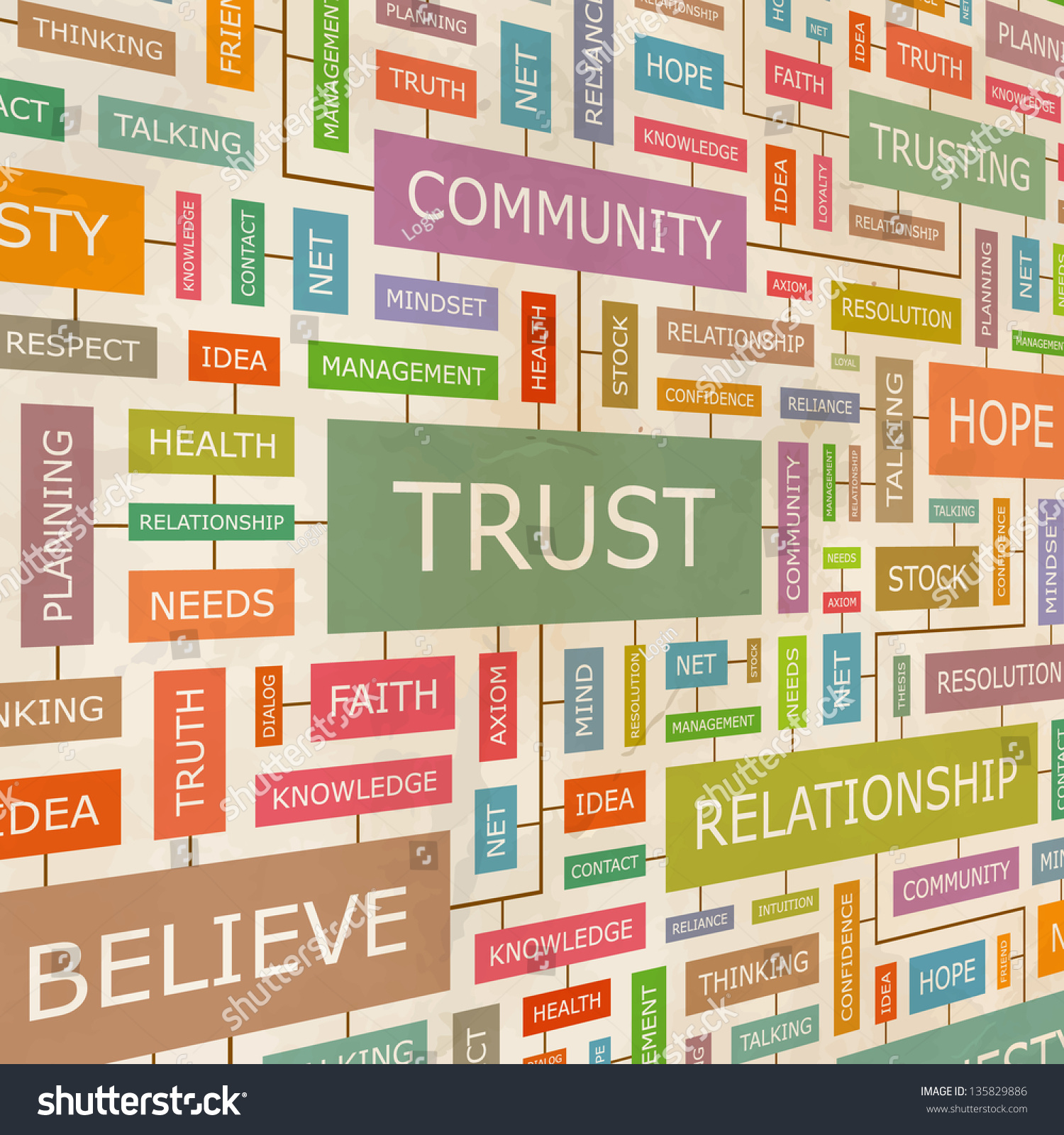 Trust Word Collage Vector Illustration Stock Vector (Royalty Free ...