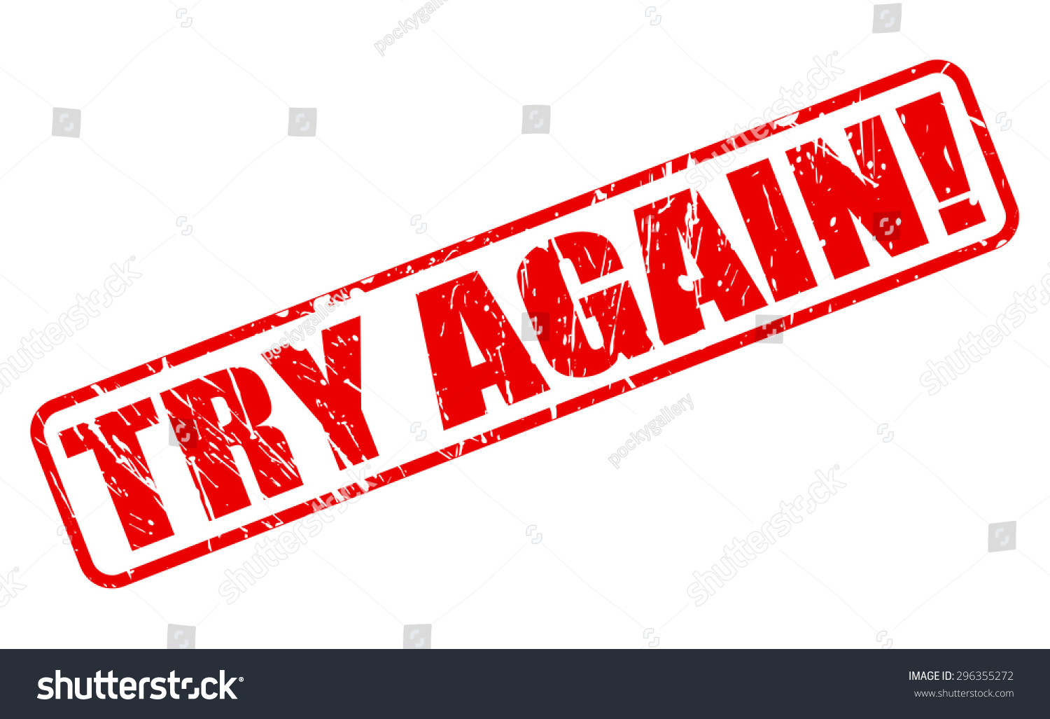 Try Again Red Stamp Text On Stock Vector (Royalty Free) 296355272 ...