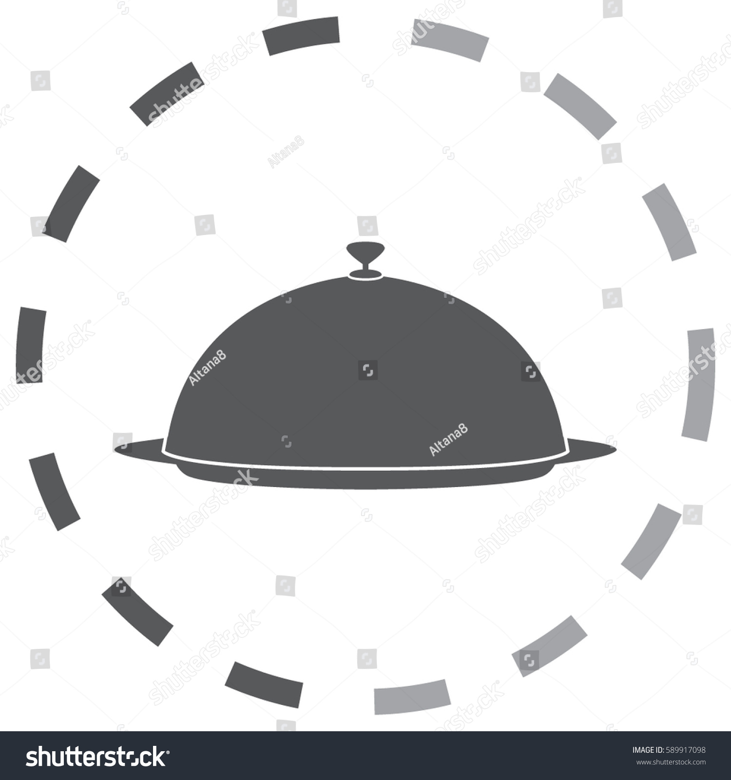 Try Cook Plate Vector Icon Stock Vector (Royalty Free) 589917098 ...