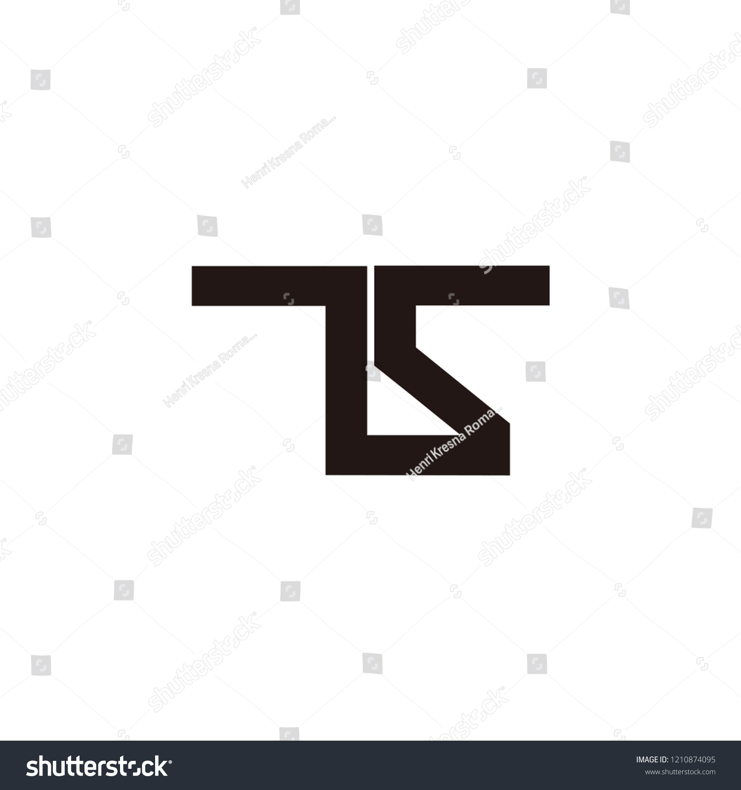 Ts Letter Vector Logo: vector de stock (libre de regalías) 1210874095 ...