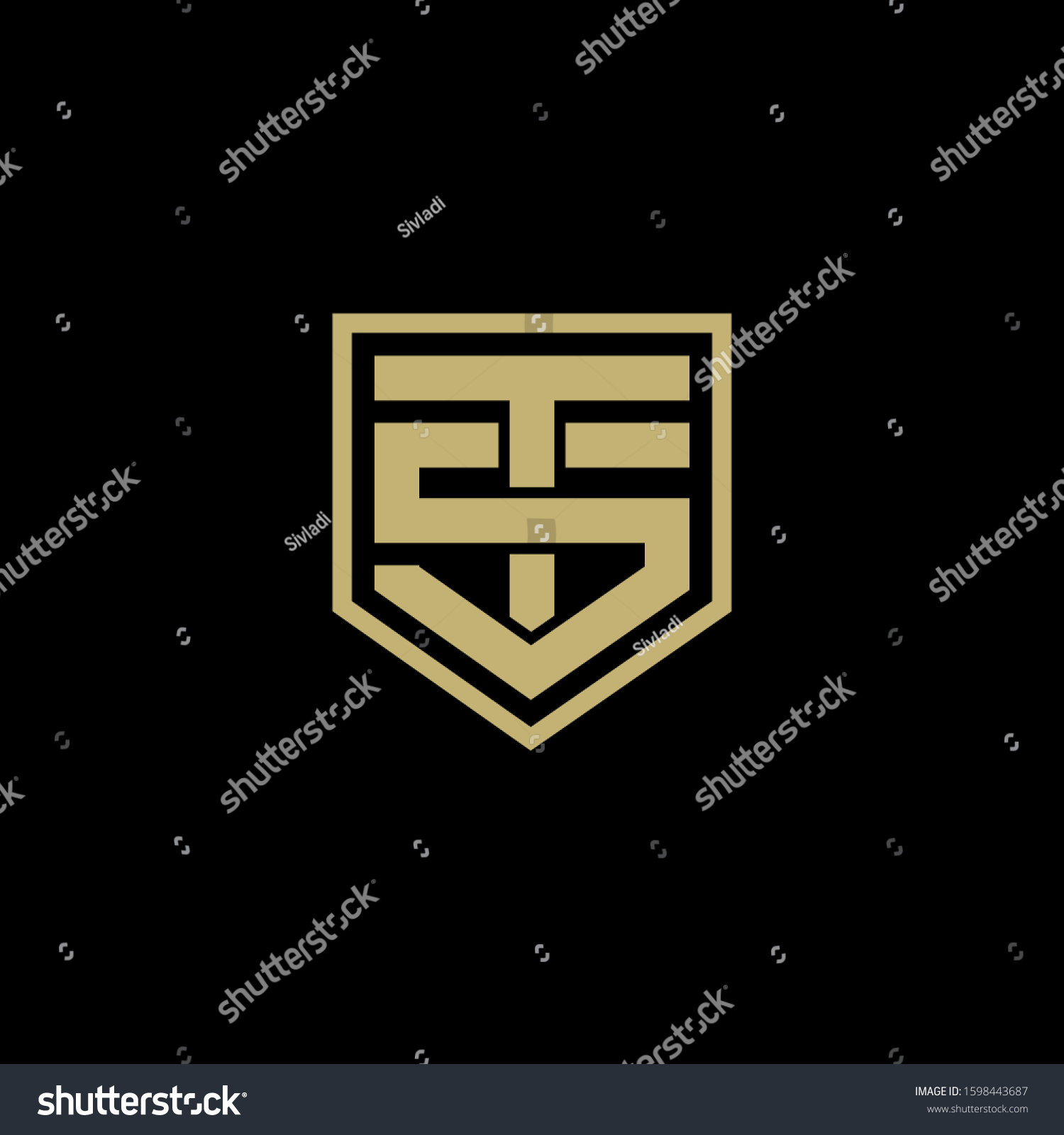 Ts Logo Design Vector Illustration Stock Vector (Royalty Free) 1598443687