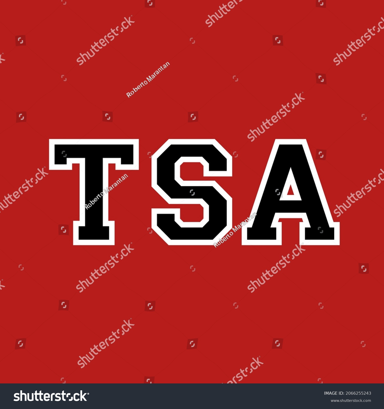 Tsa Font Type Lettering Logo Vector Stock Vector (Royalty Free ...