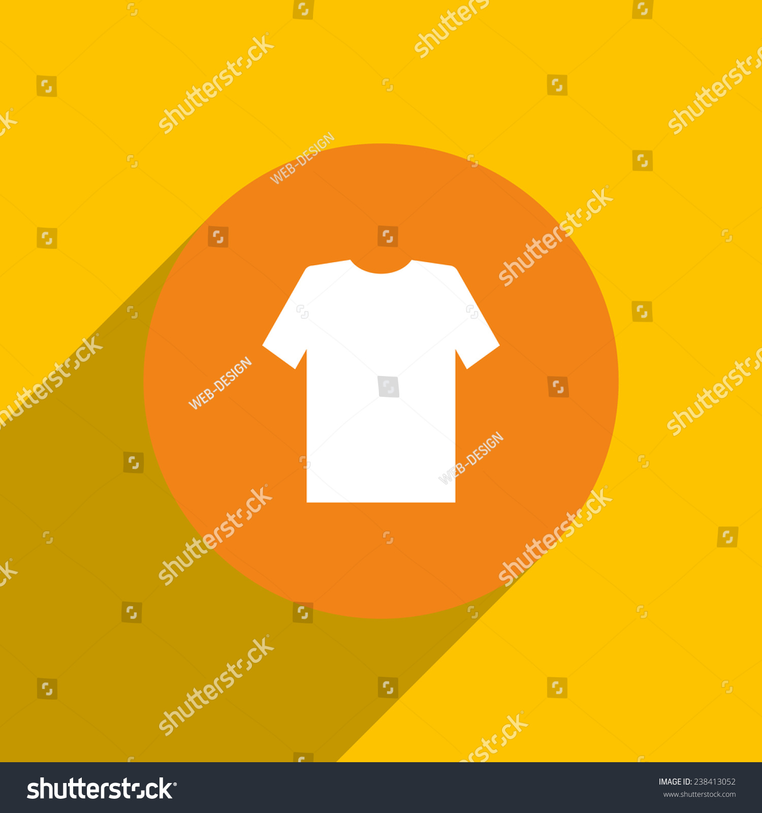 Tshirt On Orange Background Shadow Vector Stock Vector (Royalty Free ...