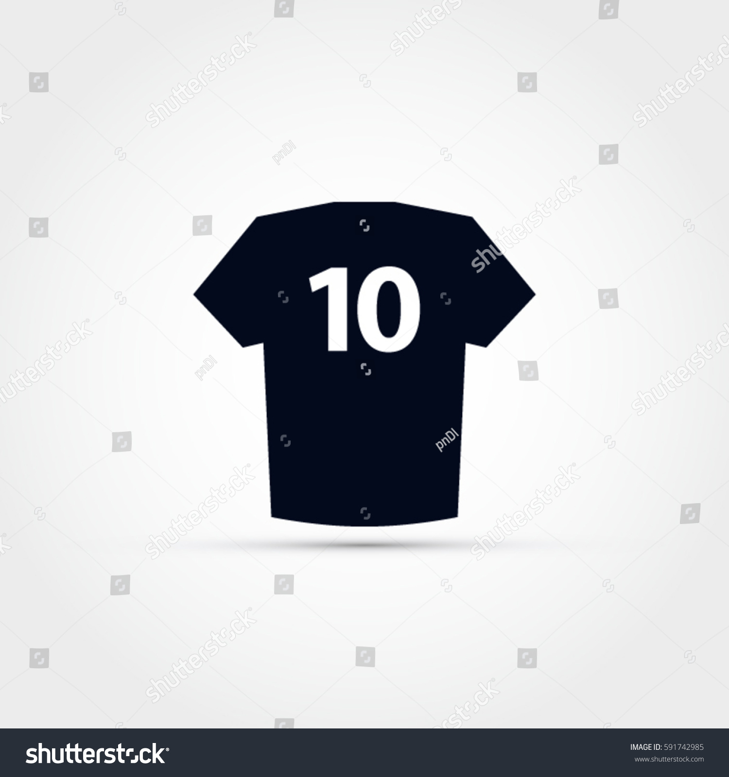 Tshirt Number 10 On Back Vector Stock Vector (Royalty Free) 591742985 ...