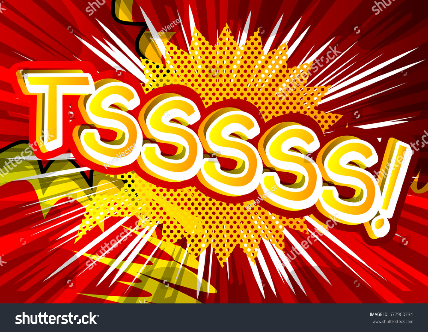 Tsssss Vector Illustrated Comic Book Style Stock Vector (Royalty Free ...