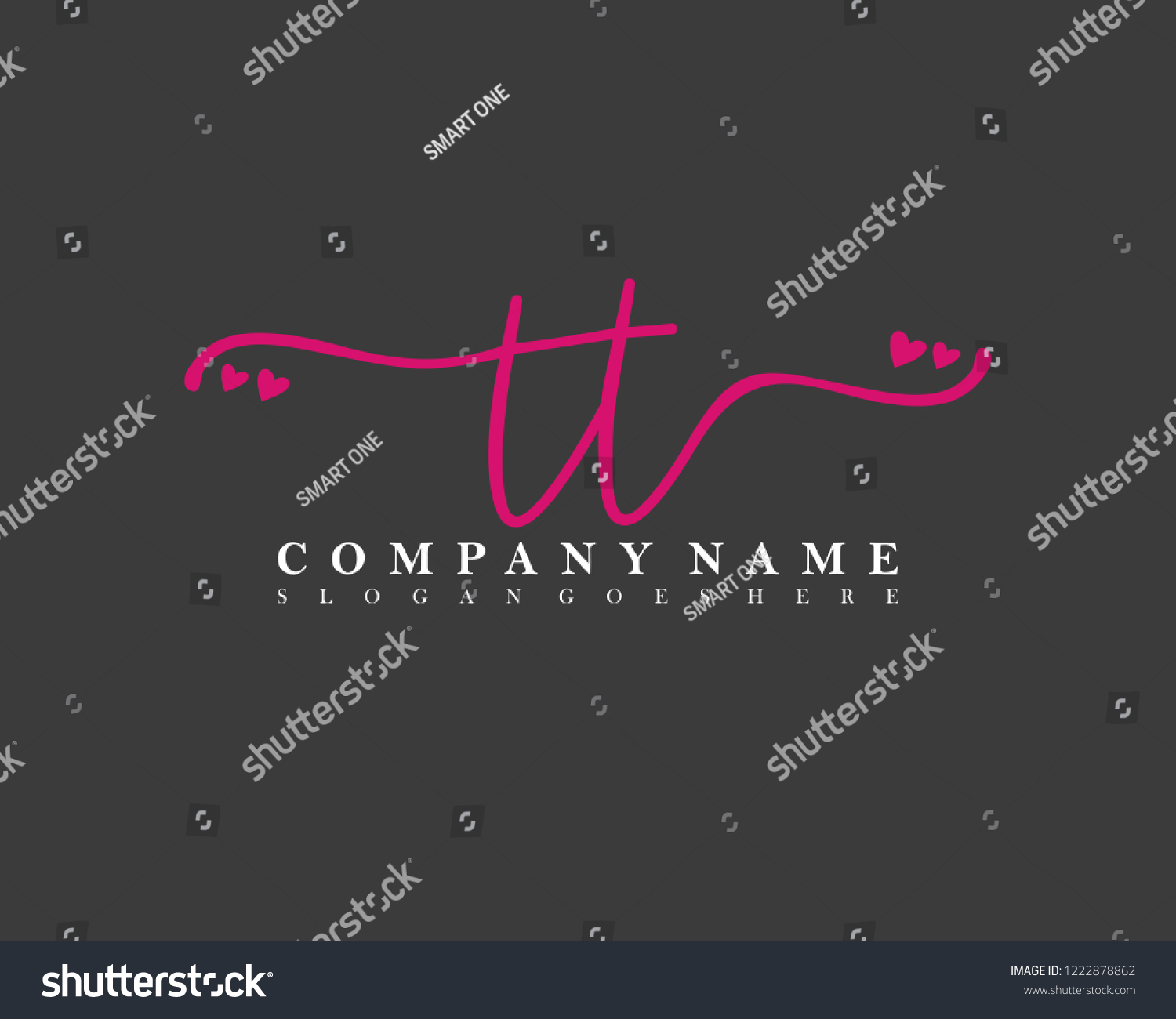 Tt Initial Handwriting Logo Vector Stock Vector (Royalty Free ...