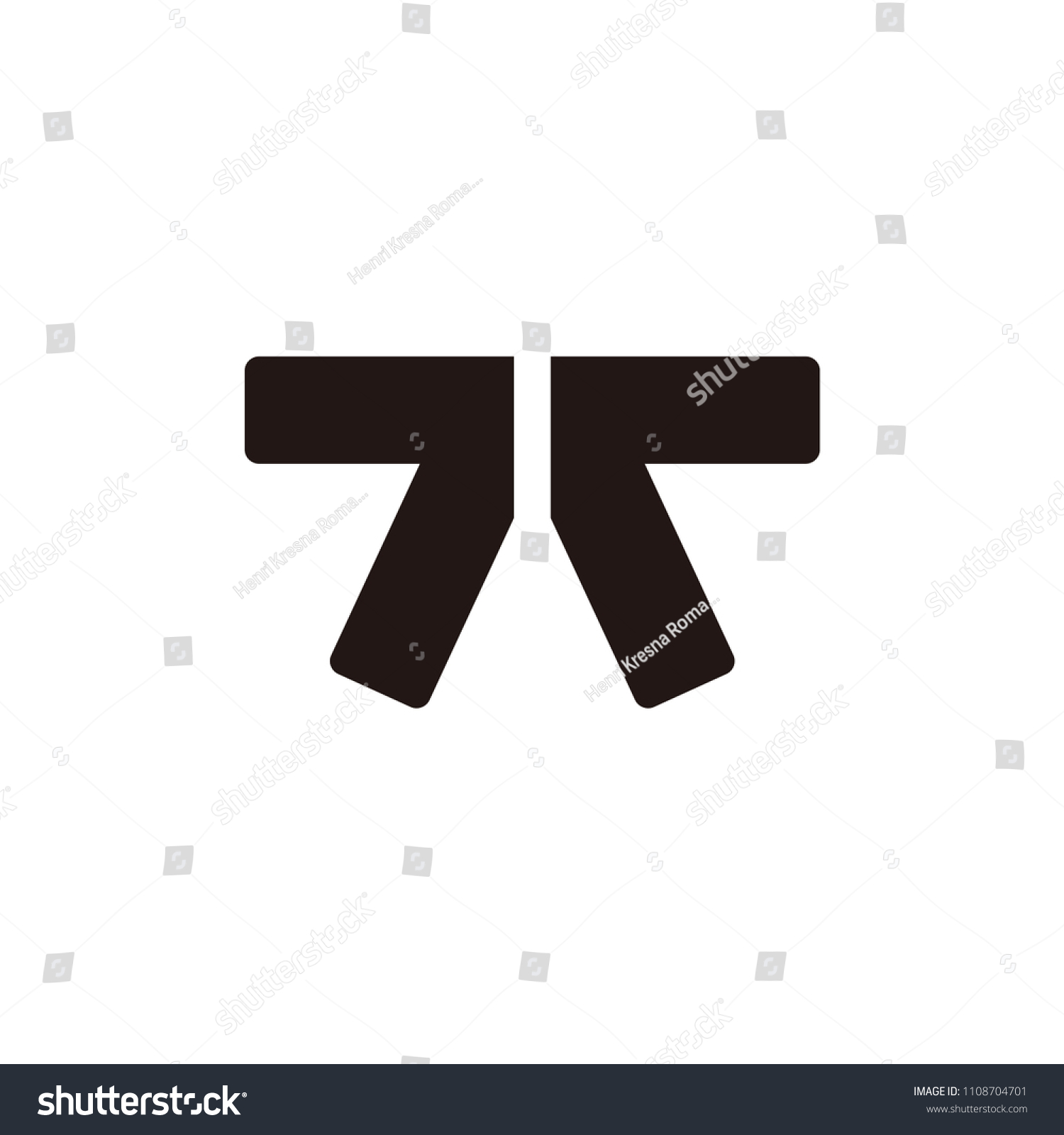 Tt Letter Vector Logo Stock Vector (Royalty Free) 1108704701