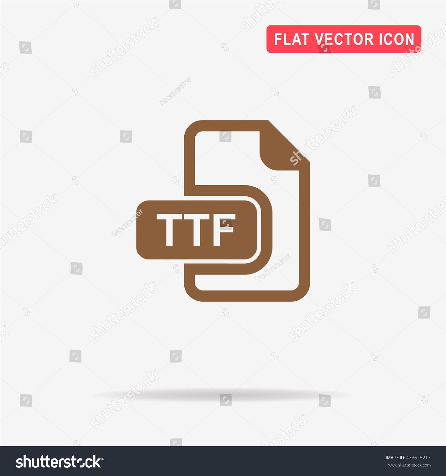Ttf Icon Vector Concept Illustration Design Stock Vector (Royalty Free ...