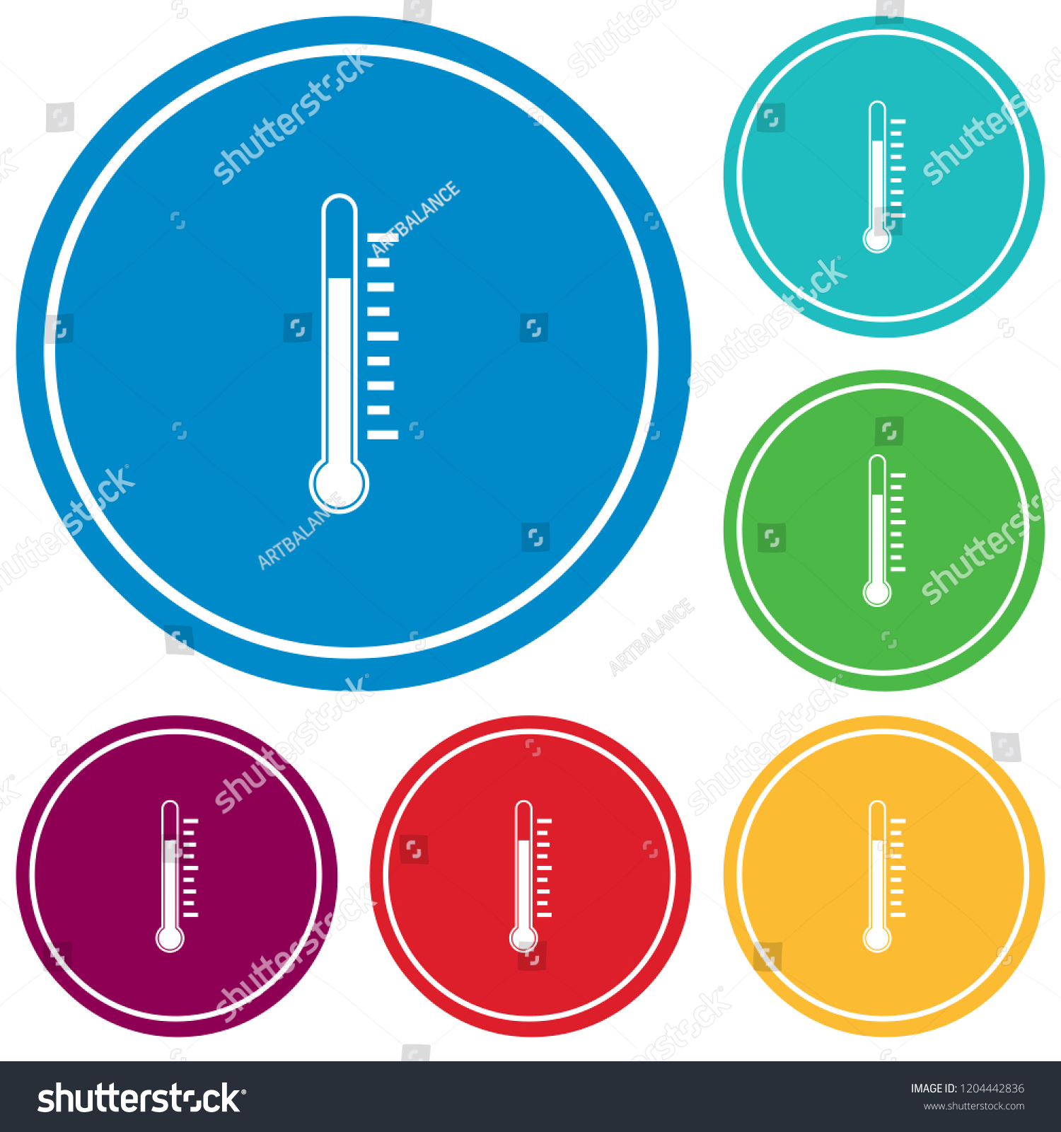 Tthermometer Icon Flat Vector Illustration Stock Vector (Royalty Free ...