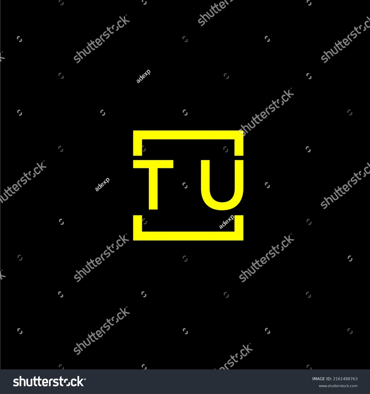 Tu Initial Monogram Logo Square Style Stock Vector (Royalty Free ...