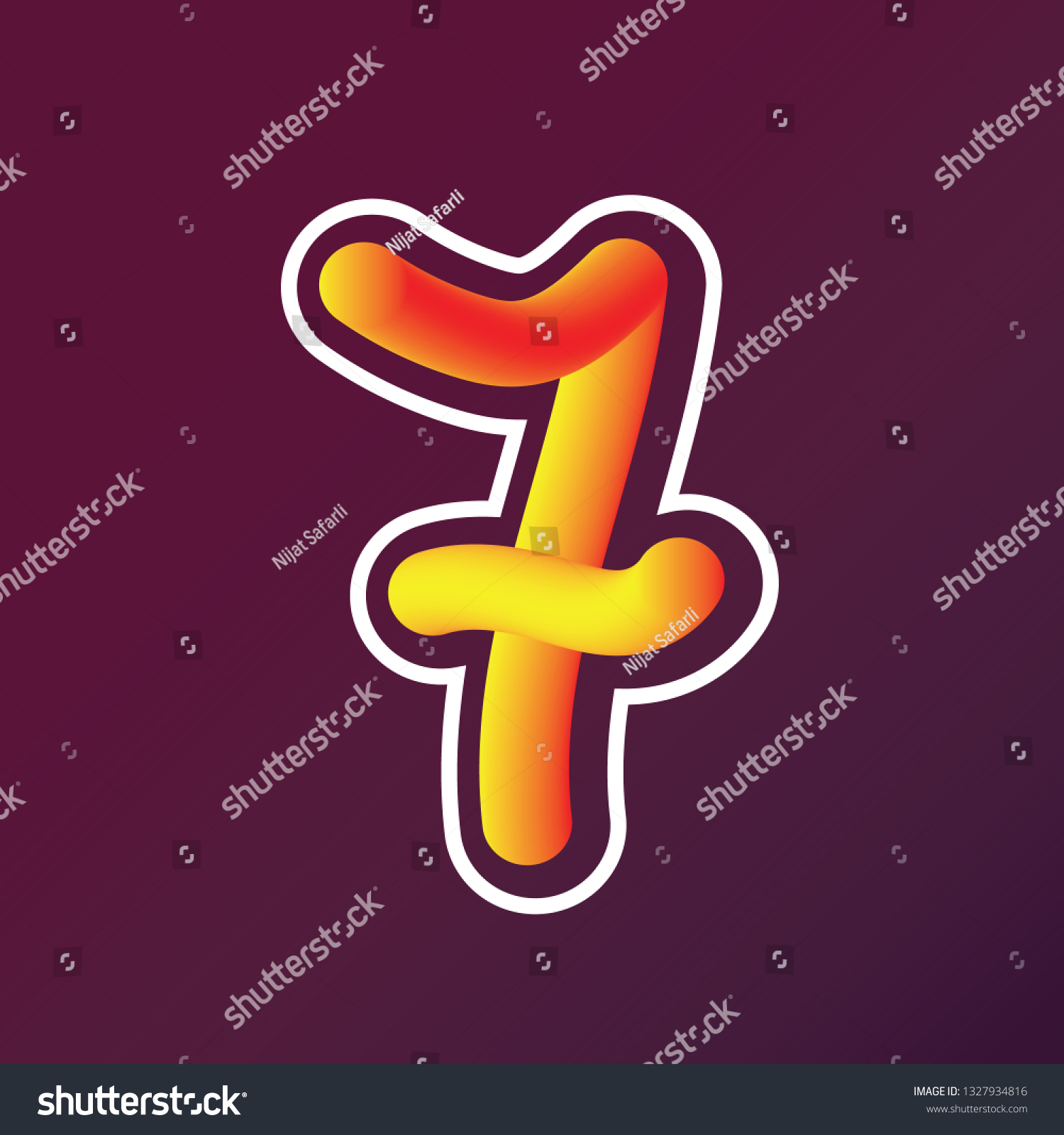 Tube Script 7 Number Stock Vector (Royalty Free) 1327934816 | Shutterstock