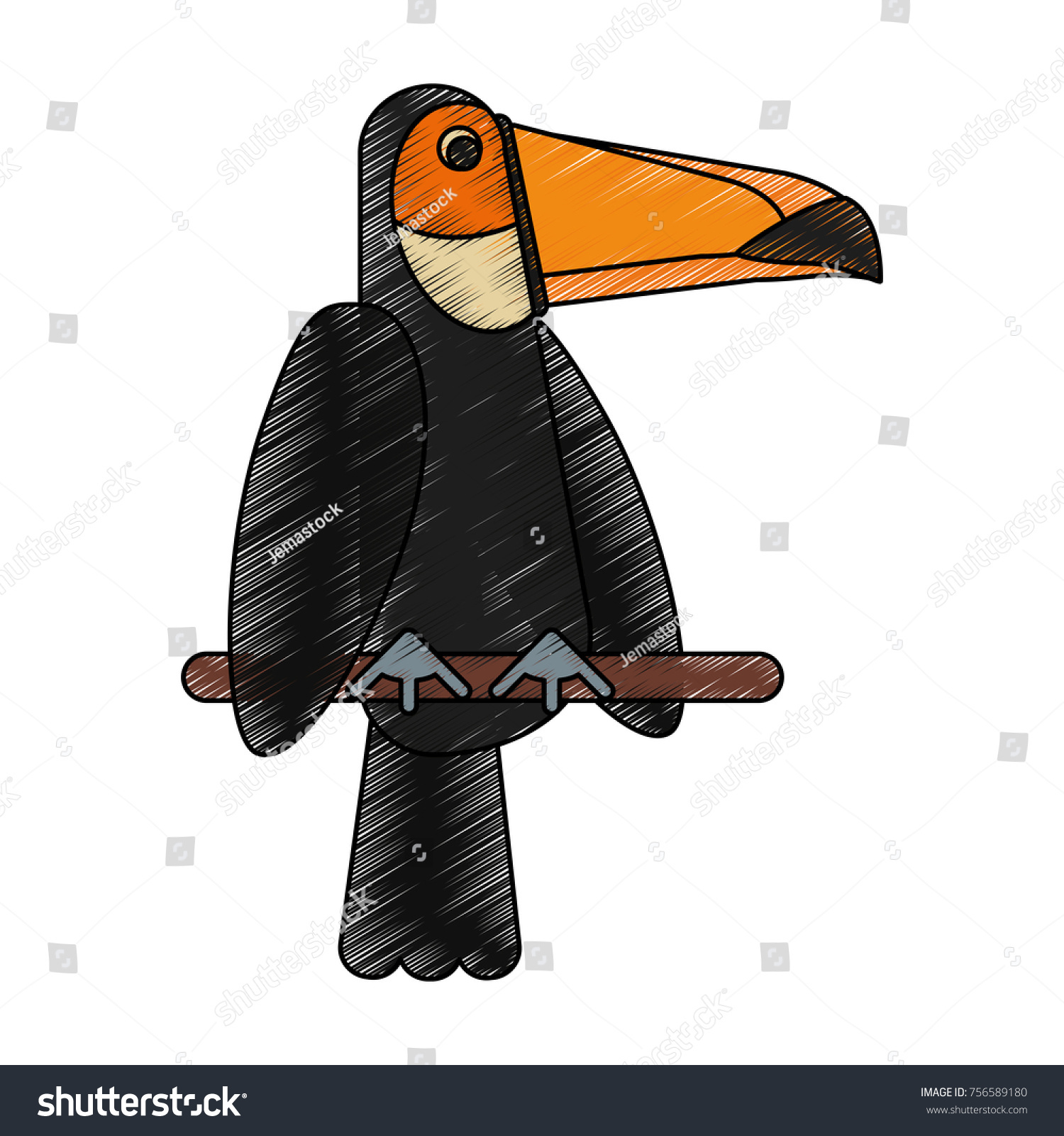 Tucan Bird Cartoon Stock Vector (Royalty Free) 756589180 | Shutterstock