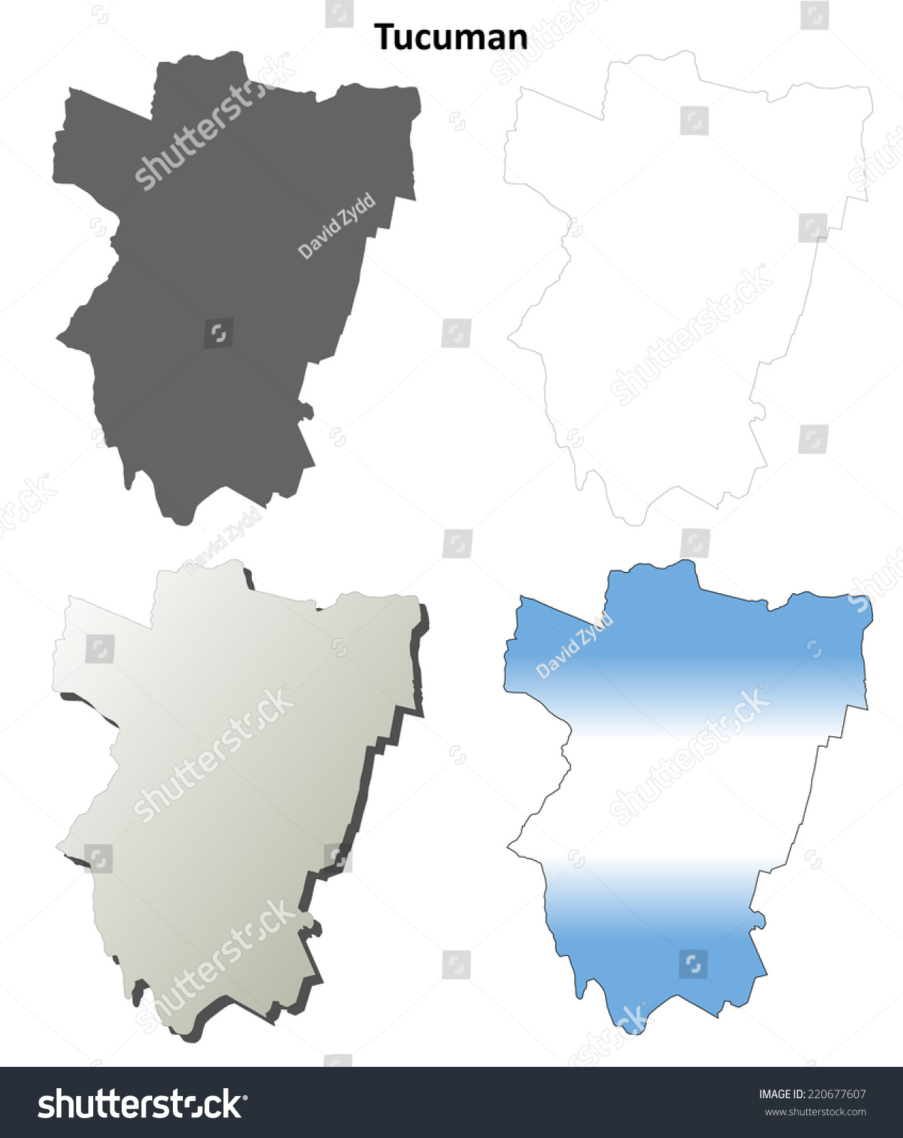 Tucuman Blank Outline Map Set Stock Vector (Royalty Free) 220677607 ...