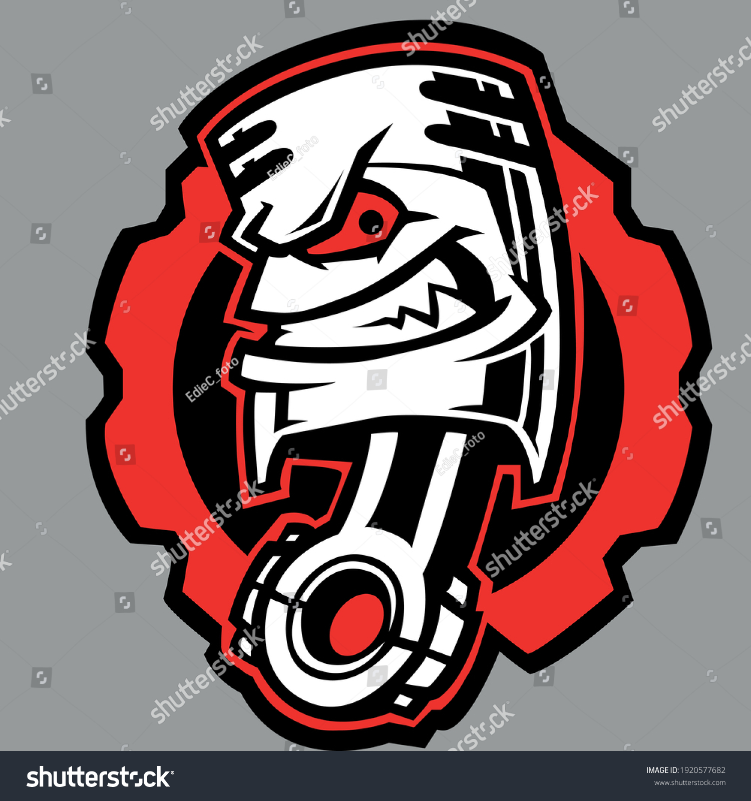 Tuff Motorcycle Piston Character Animation Stock Vector (Royalty Free ...
