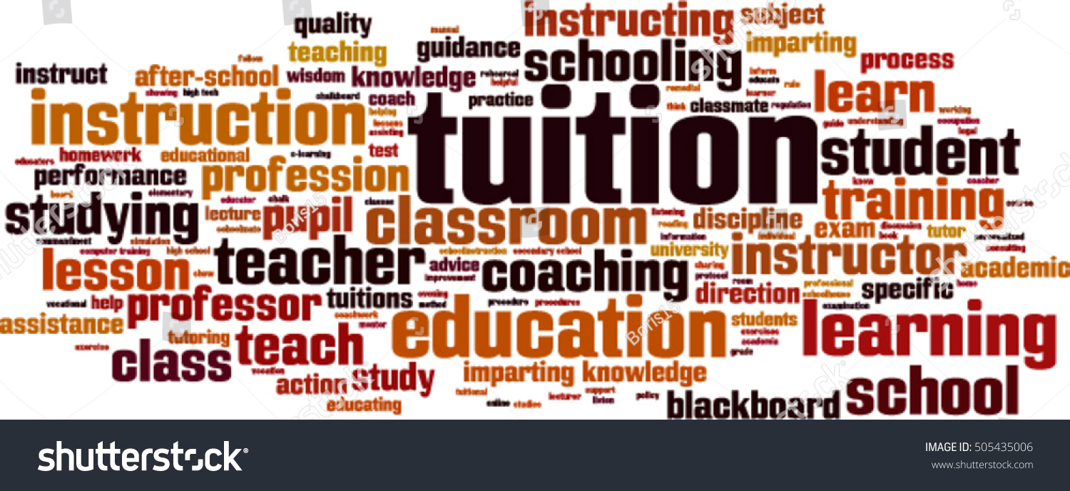 Tuition Word Cloud Concept Vector Illustration Stock Vector (Royalty ...