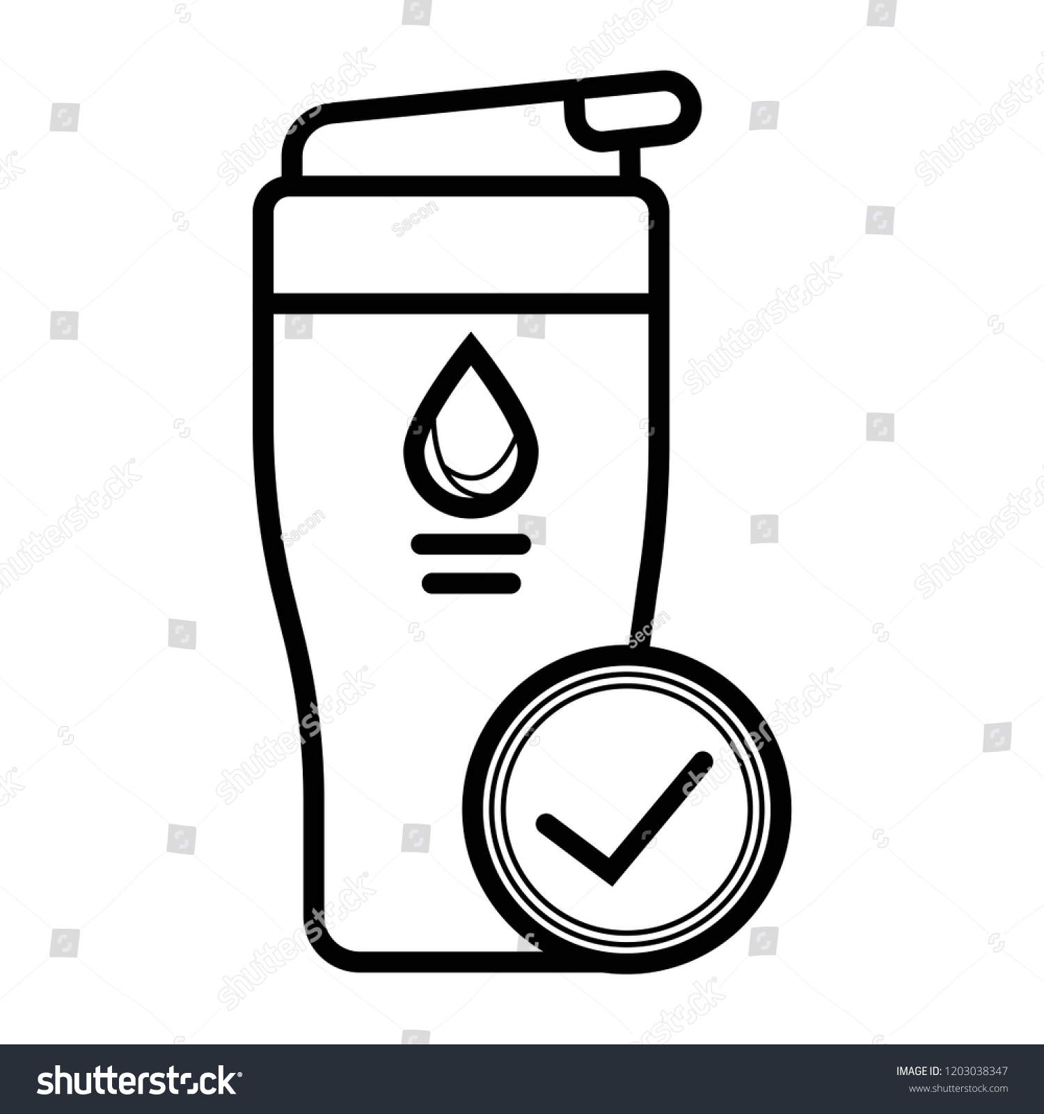 Tumbler Vector Icon Stock Vector (Royalty Free) 1203038347