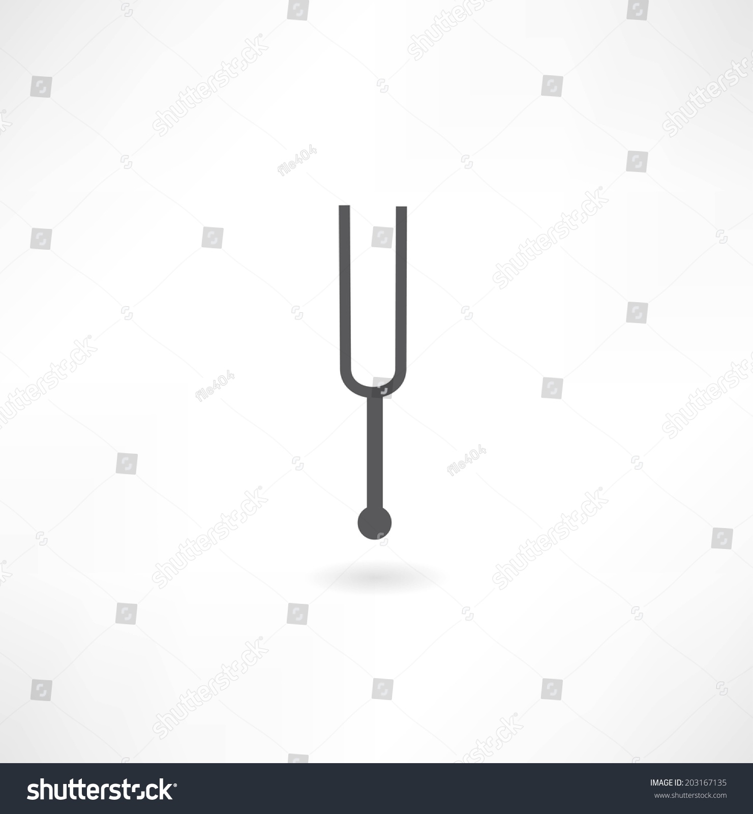 Tuning Fork Icon Stock Vector (Royalty Free) 203167135 - Shutterstock