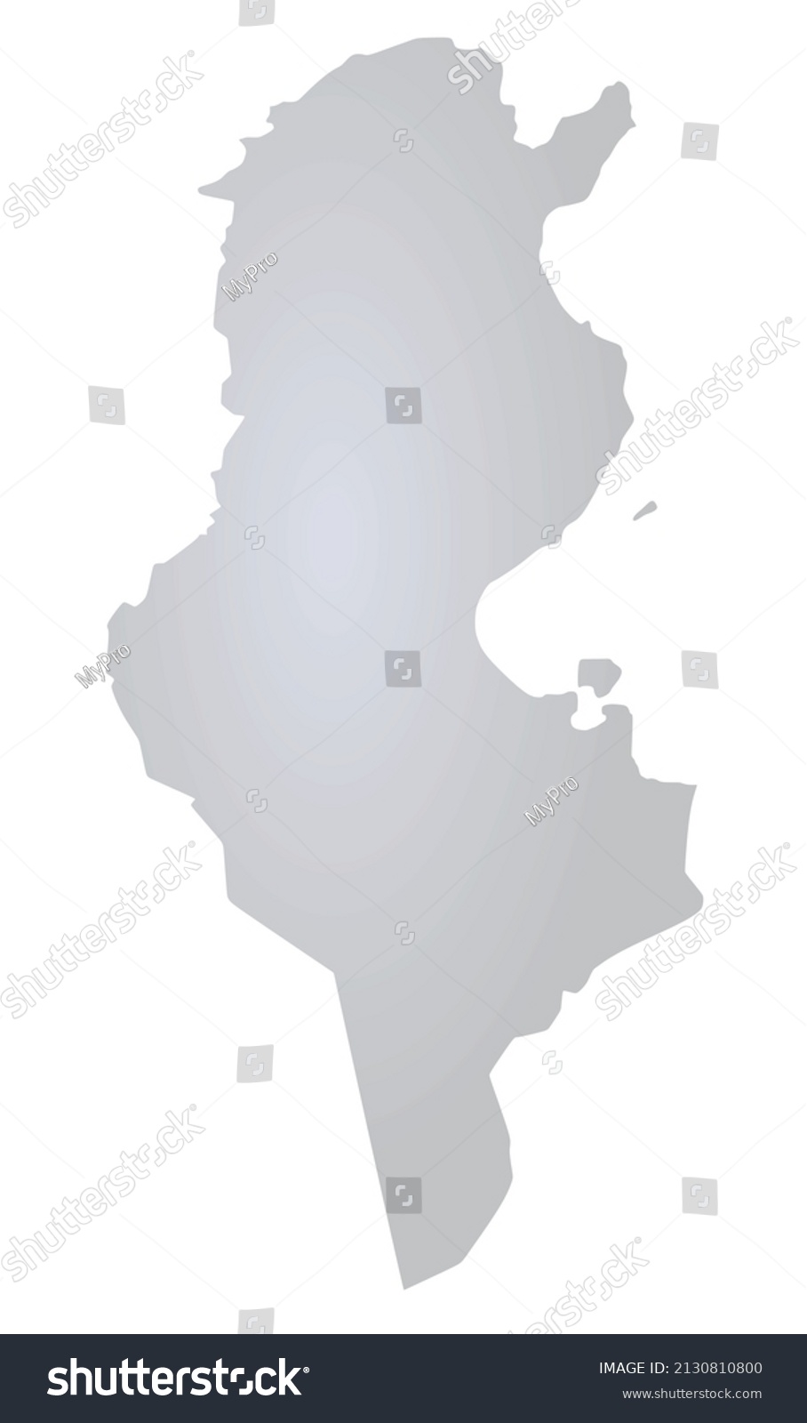 Tunisia Grey Map Vector Illustration Stock Vector (Royalty Free ...