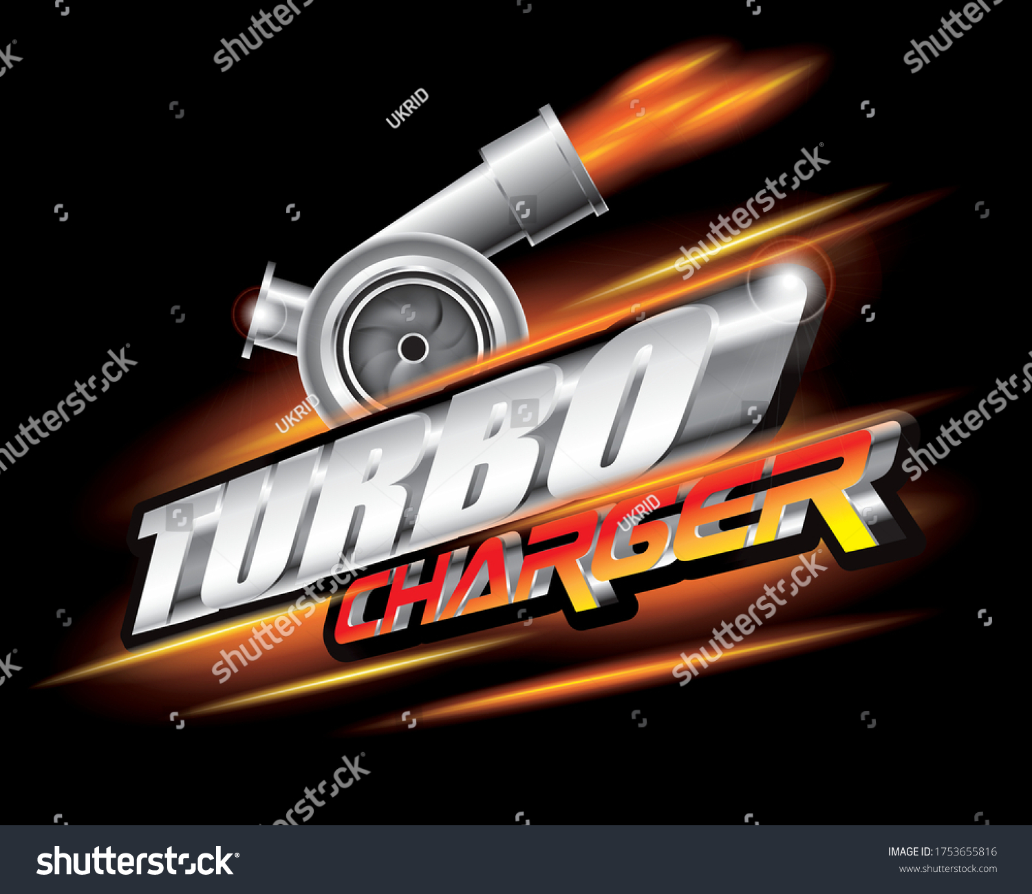 Turbo Charger Concept Design Logo Design Stock Vector (Royalty Free ...