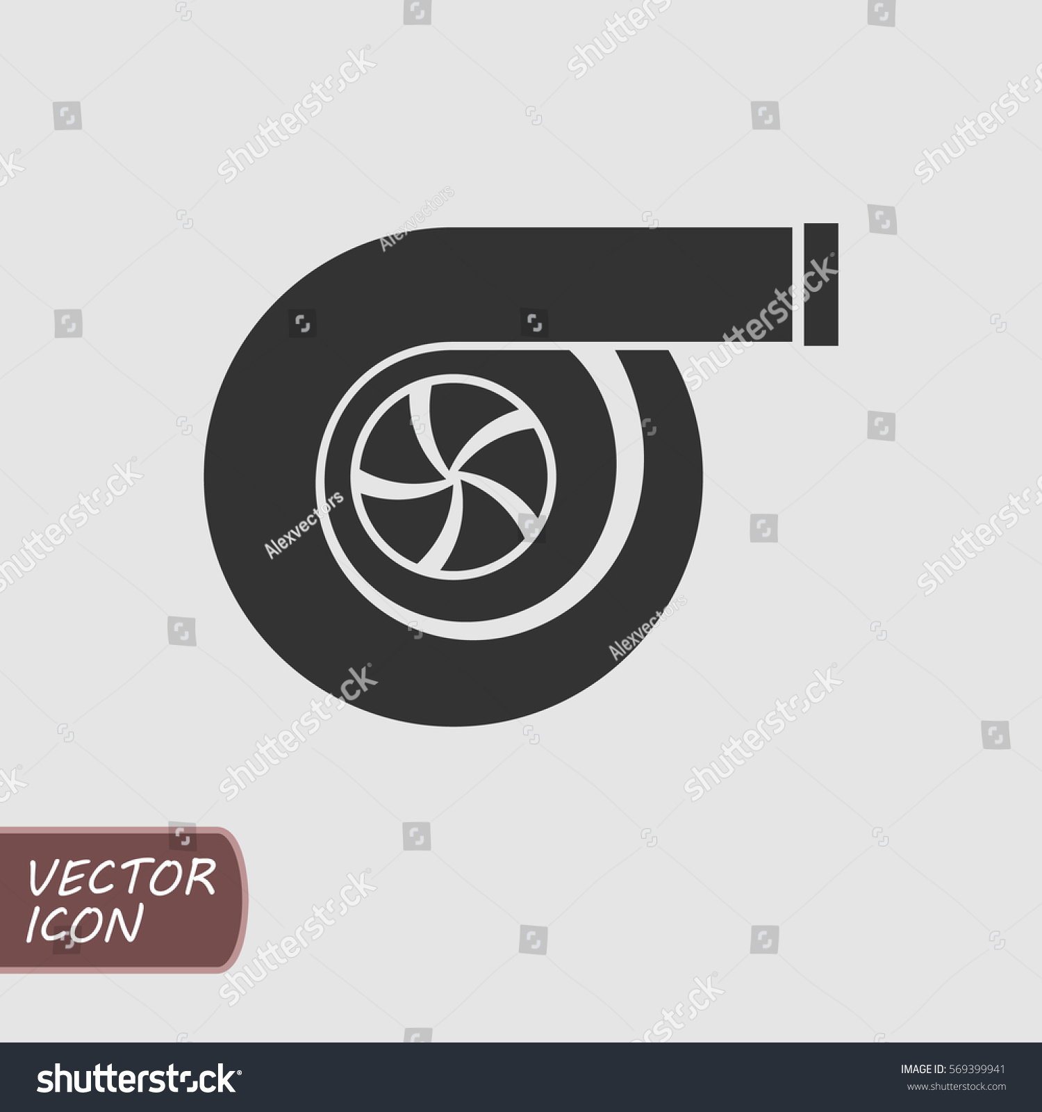 Turbocharger Icon Vector Stock Vector (Royalty Free) 569399941