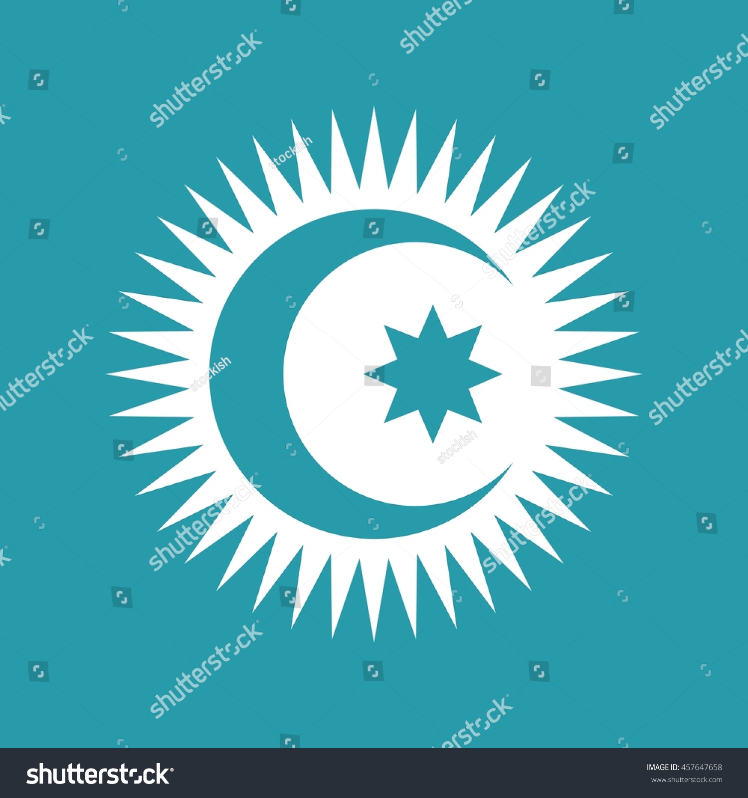 Turkestan Flag Stock Vector (Royalty Free) 457647658