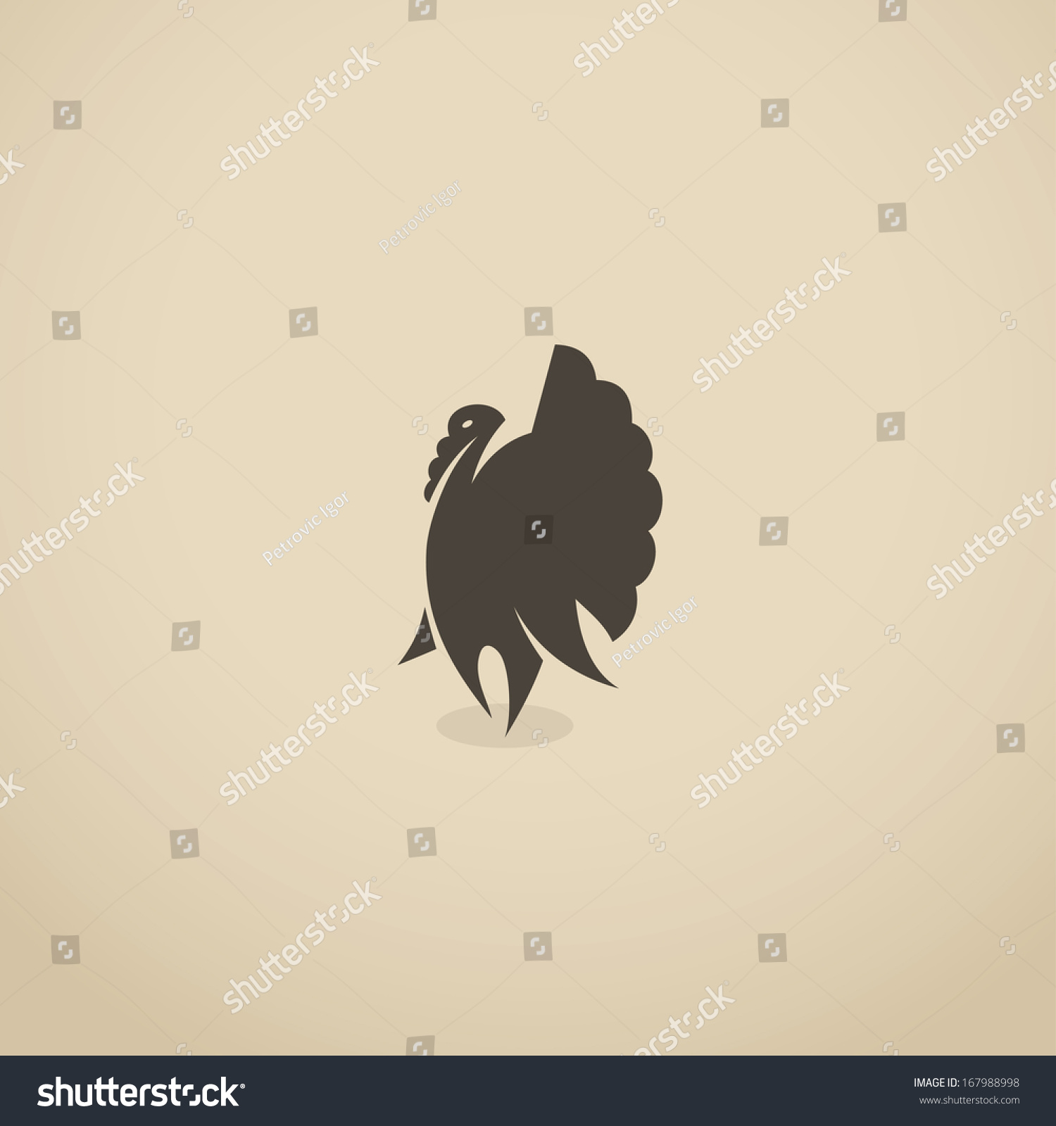 Turkey Bird Icon Vector Illustration Stock Vector (Royalty Free) 167988998