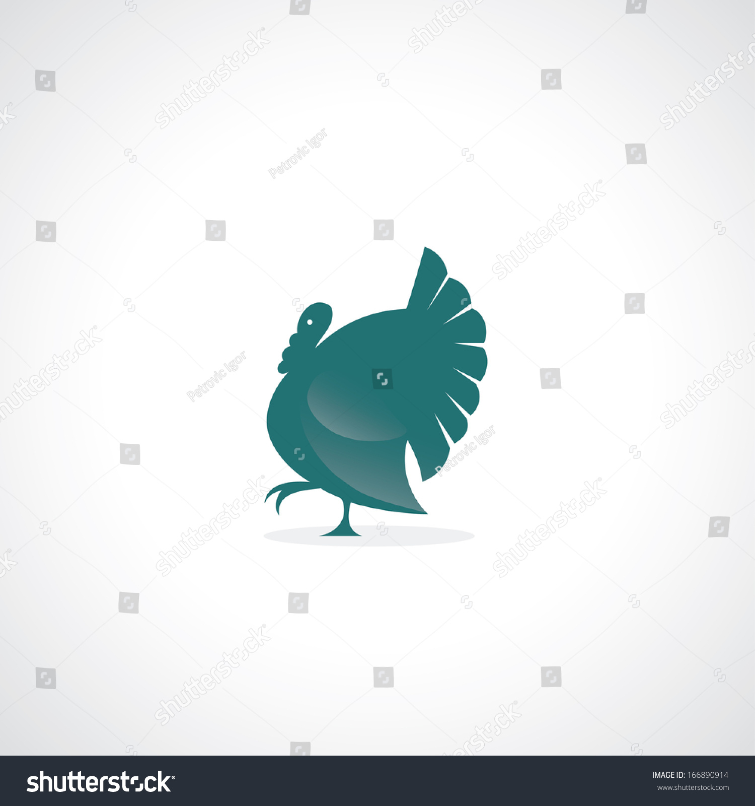 Turkey Bird Vector Illustration Stock Vector (Royalty Free) 166890914 ...